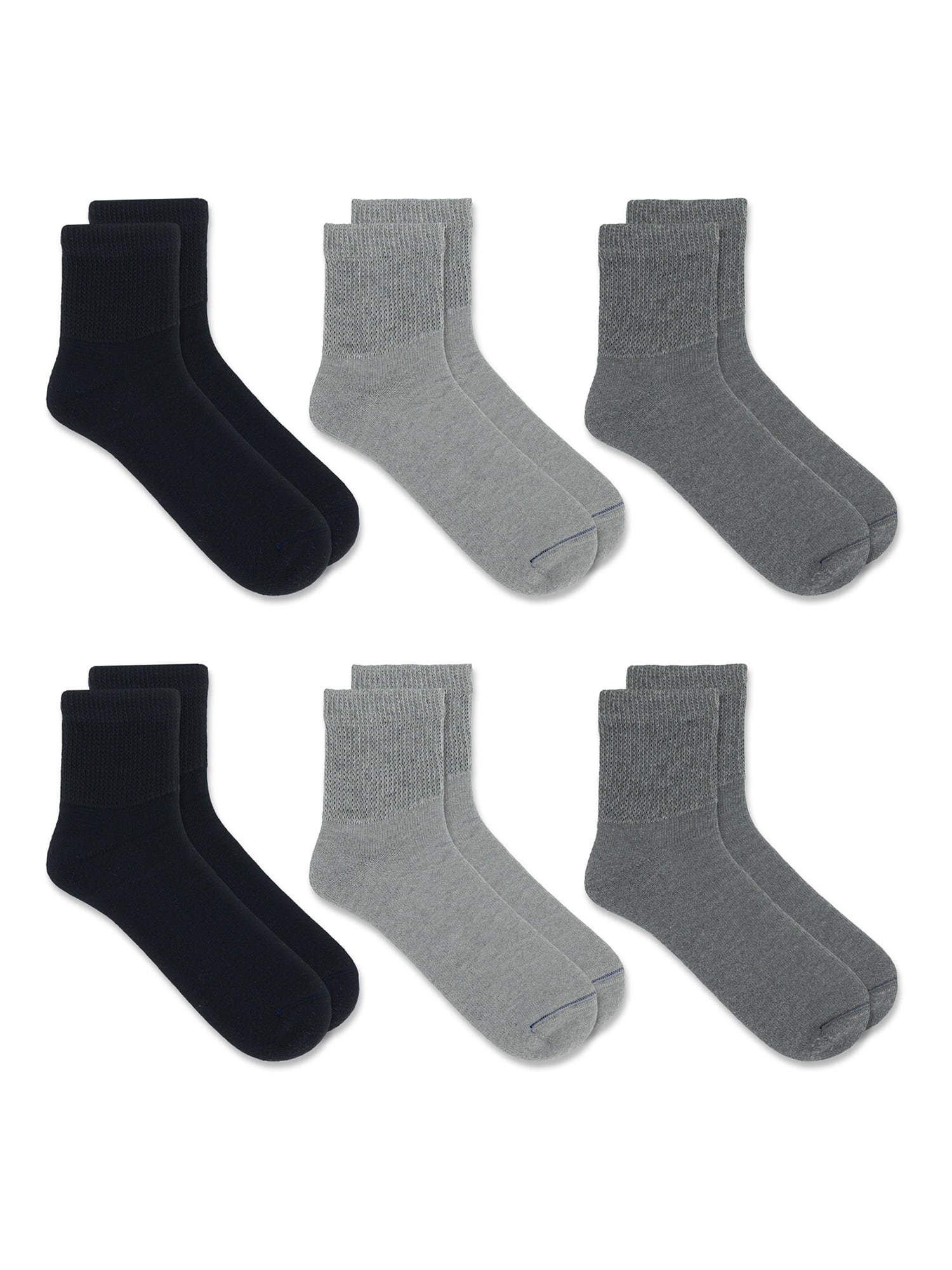 Dr. Scholl's Men's Diabetes and Circulatory Ankle Socks, 6-Pack ...