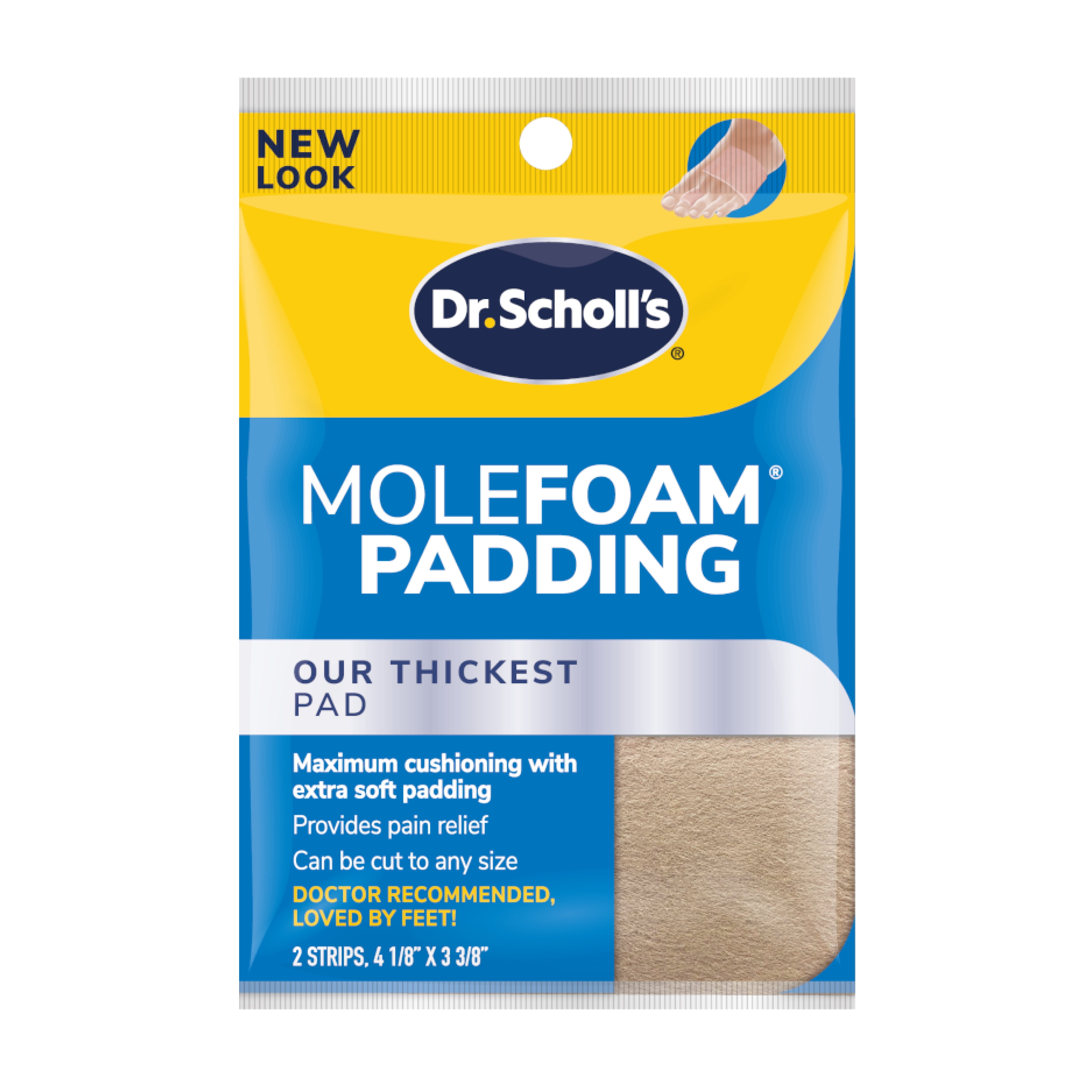 Dr. Scholl's Molefoam Padding, Men's and Women's, 2 CT - Walmart.com