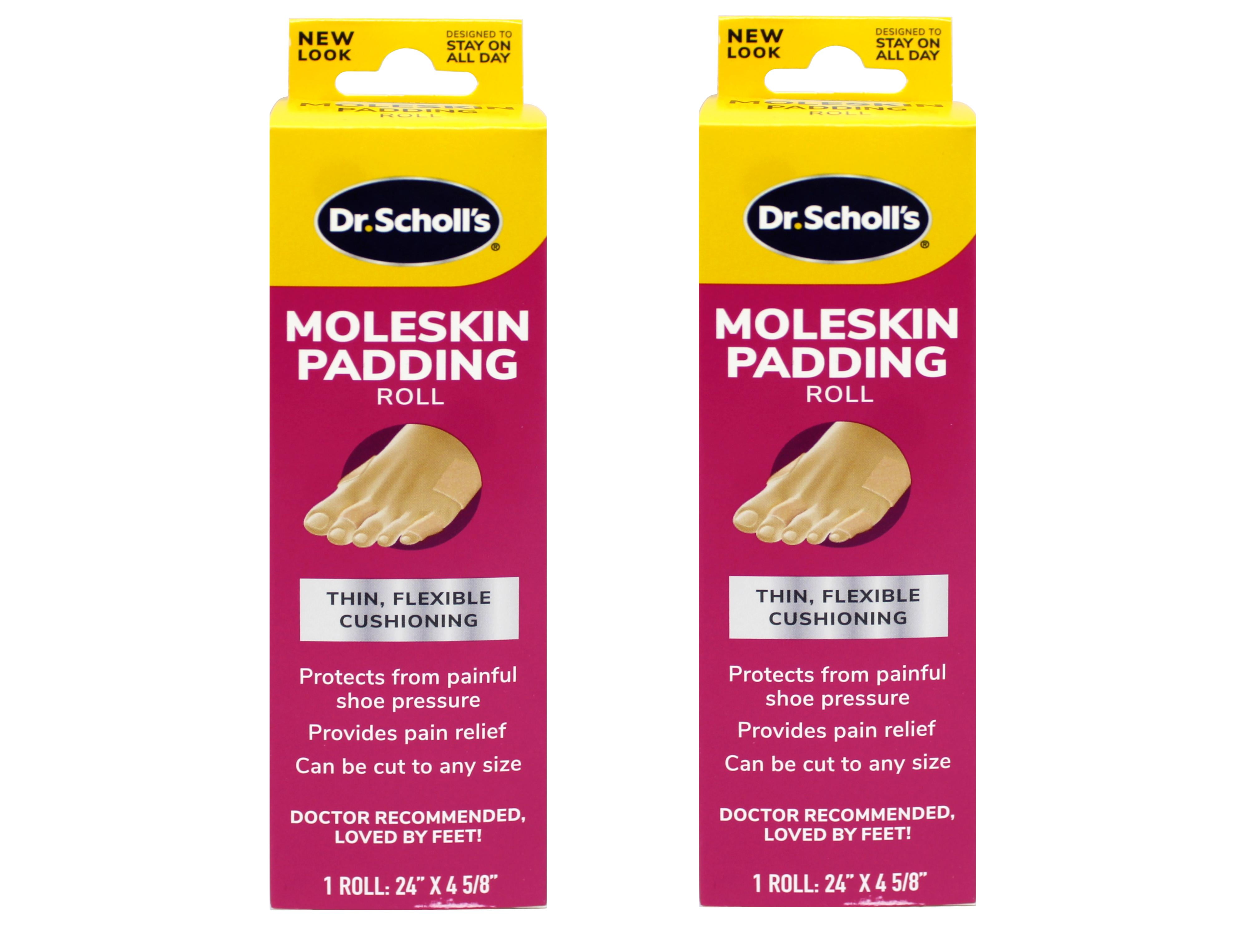 Dr. Scholl's Moleskin Padding ROLL, 1 roll // Thin, Flexible Cushioning ...
