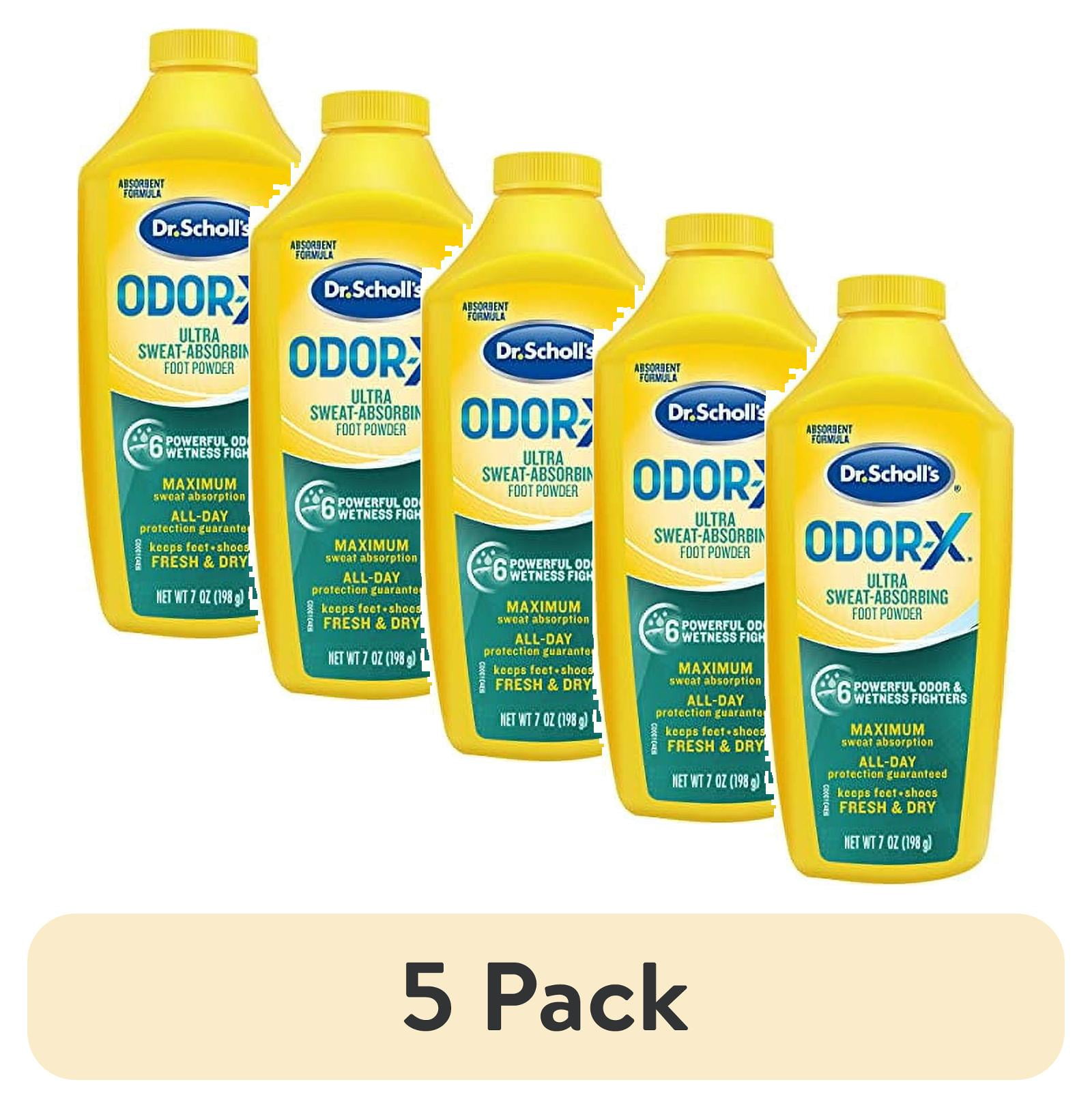 (5 pack) Dr. Scholl's Odor-x Sweat Absorbing Foot Powder, 7 Ounce (Pack ...