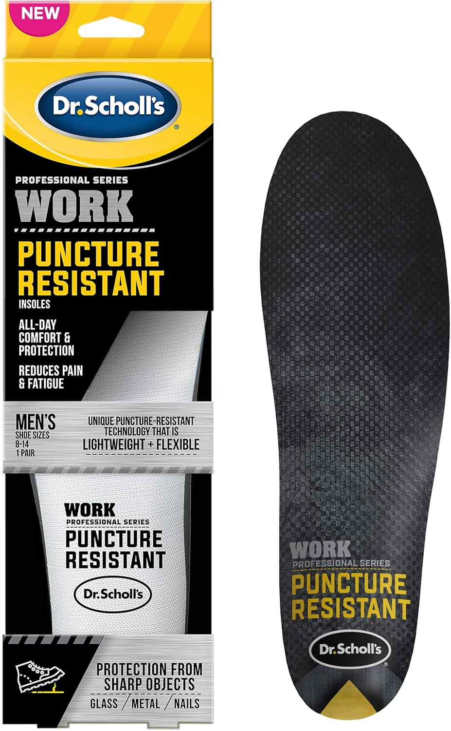 Dr. Scholl's Puncture Resistant Insoles Men 8-14 Trim to Fit with ...