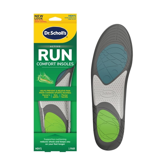 Free Shipping! Dr. Scholl's Run Active Comfort Foam Insoles Men Shoe ...