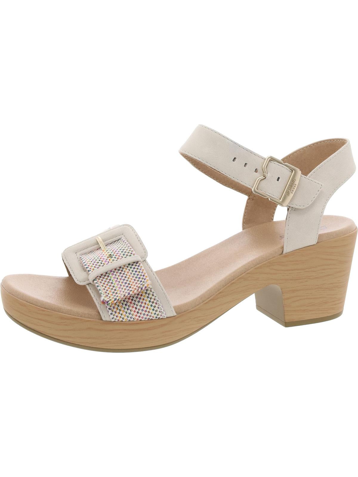 Dr. Scholl's Shoes Womens Felicity Too Mixed Media Faux Leather Ankle ...