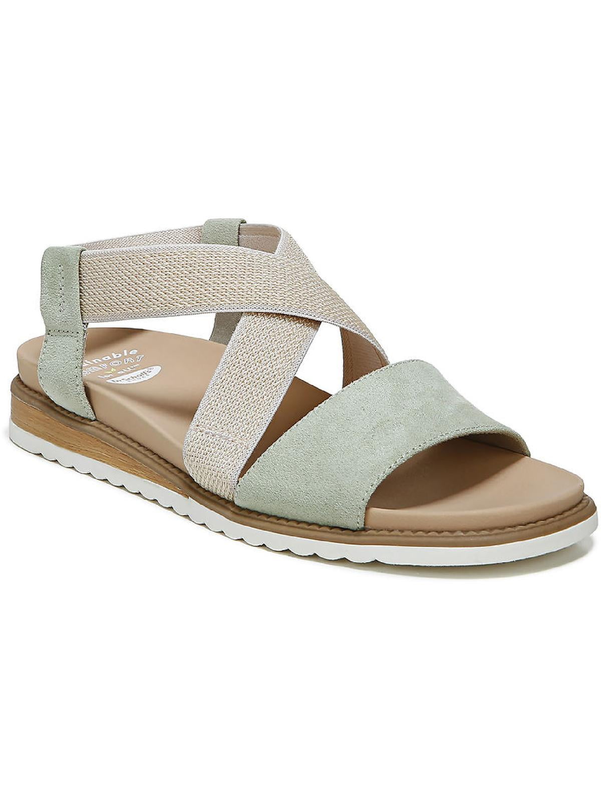 Dr. Scholl's Shoes Womens Islander Faux Suede Open Toe Slingbacks ...