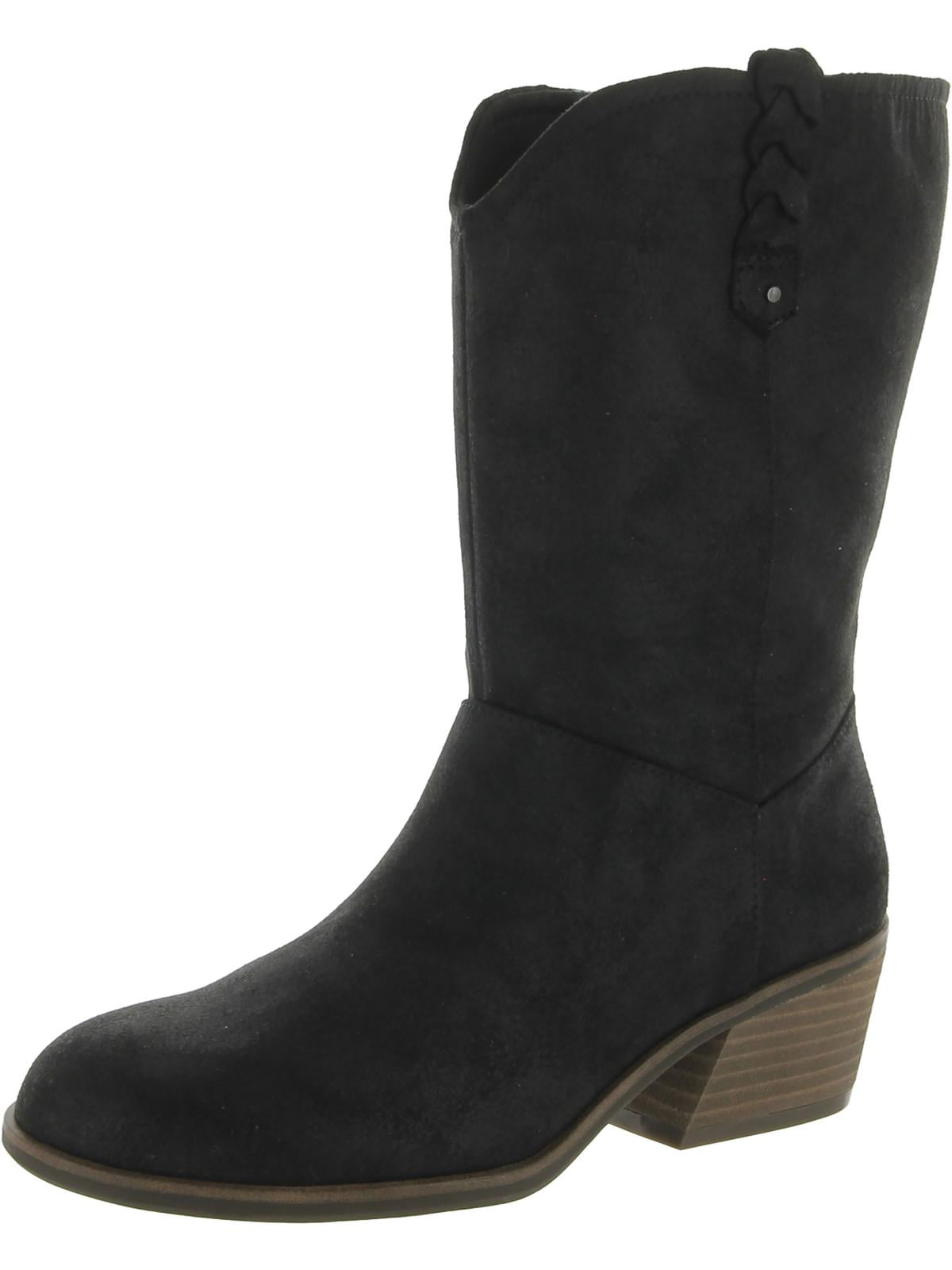 Dr. Scholl's Shoes Womens Layla Block Heel Side Zip Mid-Calf Boots ...