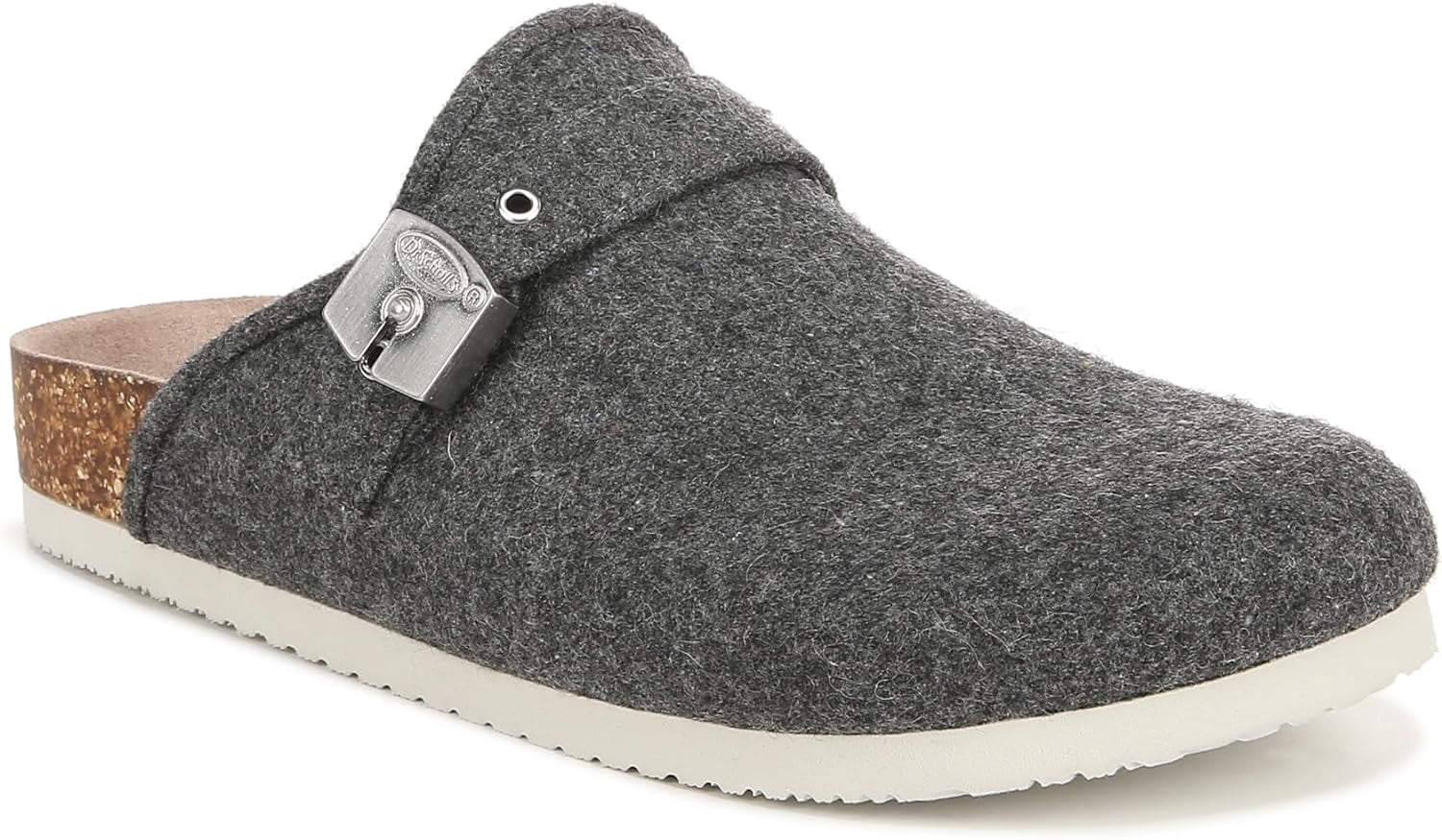 Dr. Scholl's Shoes Womens Louis Iconic Clog Mule Charcoal Wool Fabric ...