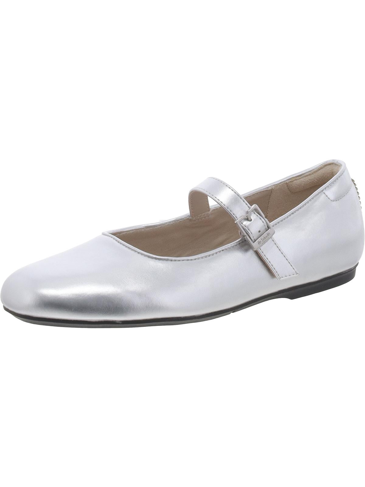 Dr. Scholl's Wexley Jane Women's Flats Silver Smooth Size 9.5 W ...