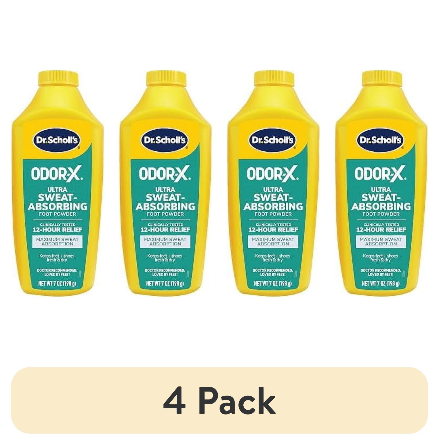 (4 pack) Dr. Scholl's ULTRA-SWEAT ABSORBING FOOT POWDER, 7 oz ...