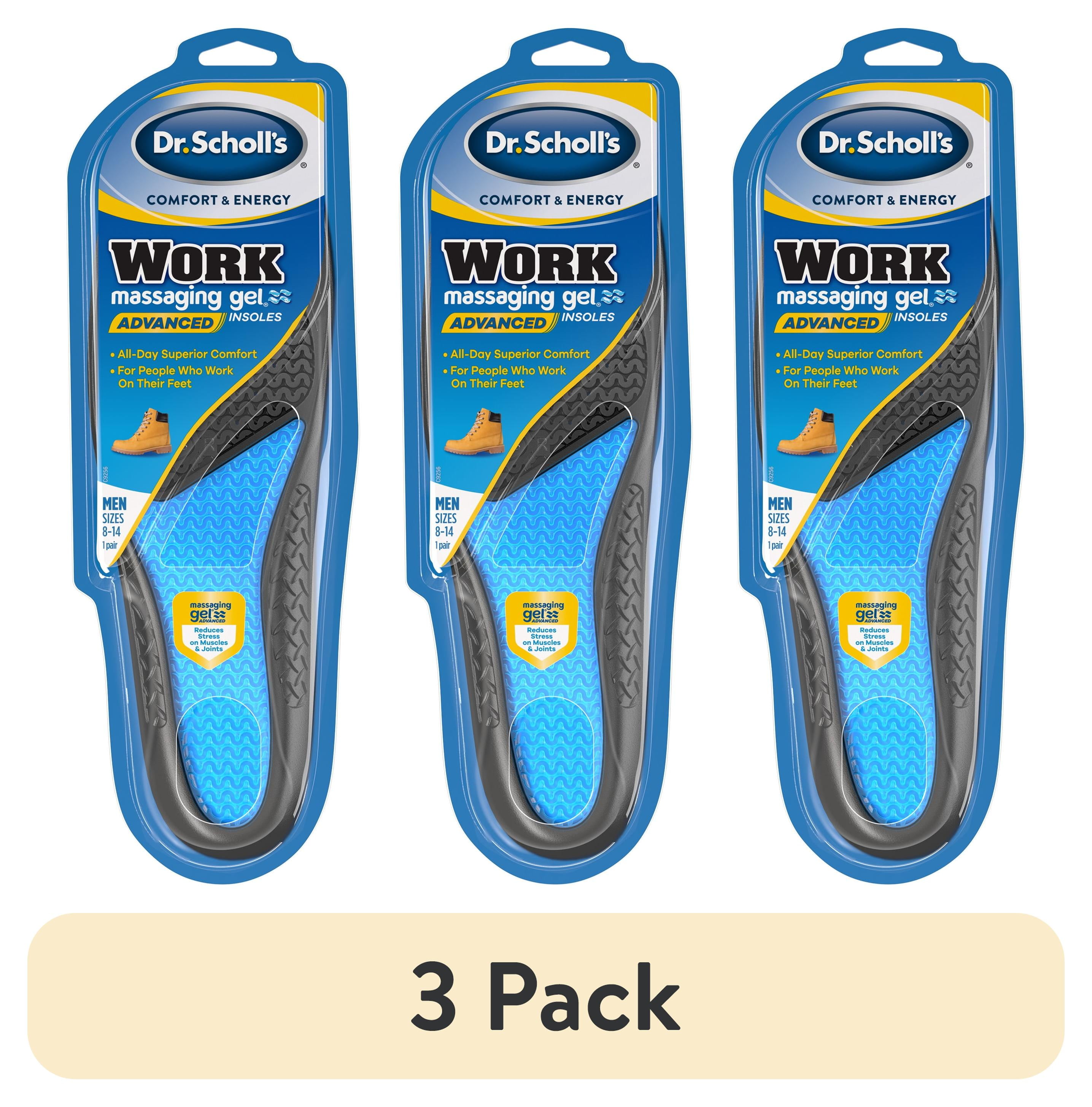 Brandclub - (3 pack) Dr. Scholl's Work Massaging Gel Advanced Foam ...
