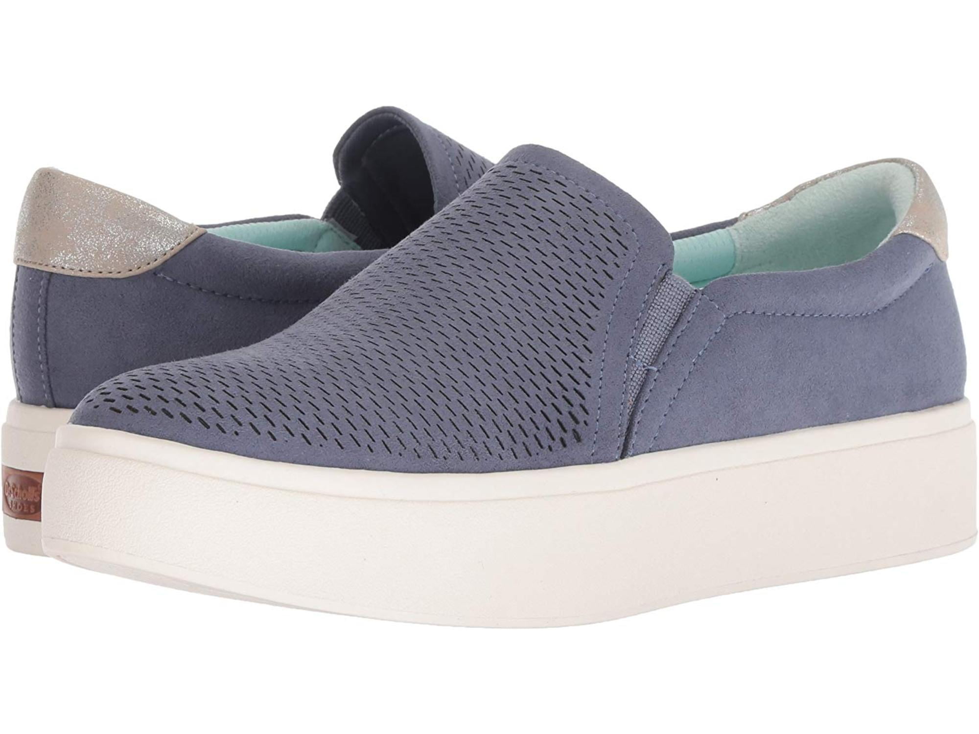 Dr. Scholl's Women's Kinney Sneaker Flint Blue Microfiber Perforated 6M ...