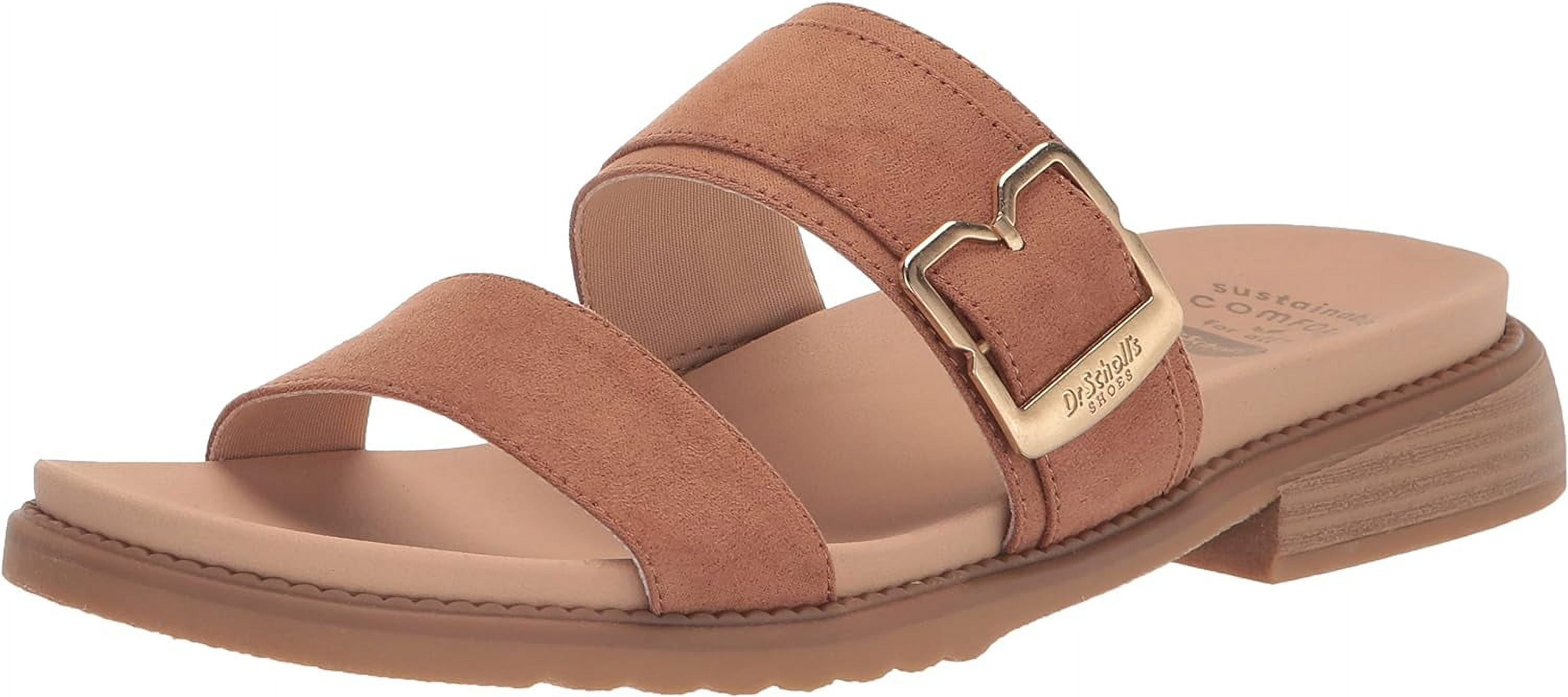 Dr. Scholl's Womens Alyssa Slide Sandal Honey Brown Microfiber 8.5M ...