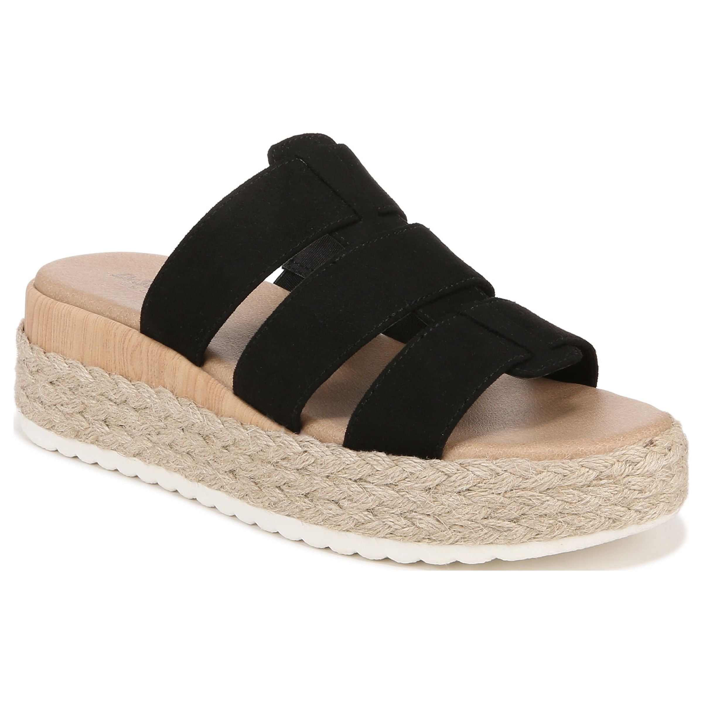 Dr. Scholl's Shoes Womens Electric Espadrille Sandal Black Microfiber 9 ...