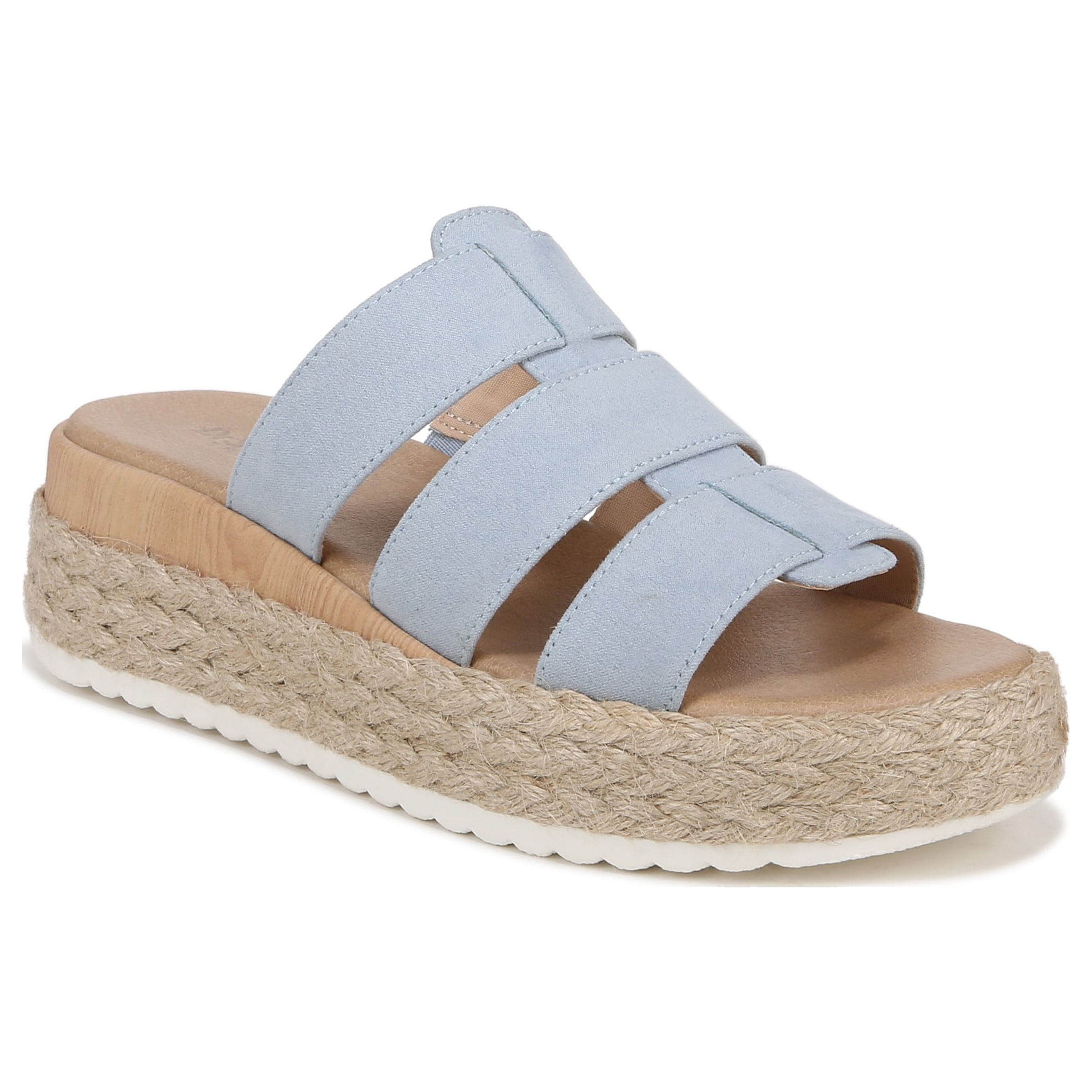 Dr. Scholl's Womens Electric Espadrille Sandal Summer Blue Microfiber 8 ...