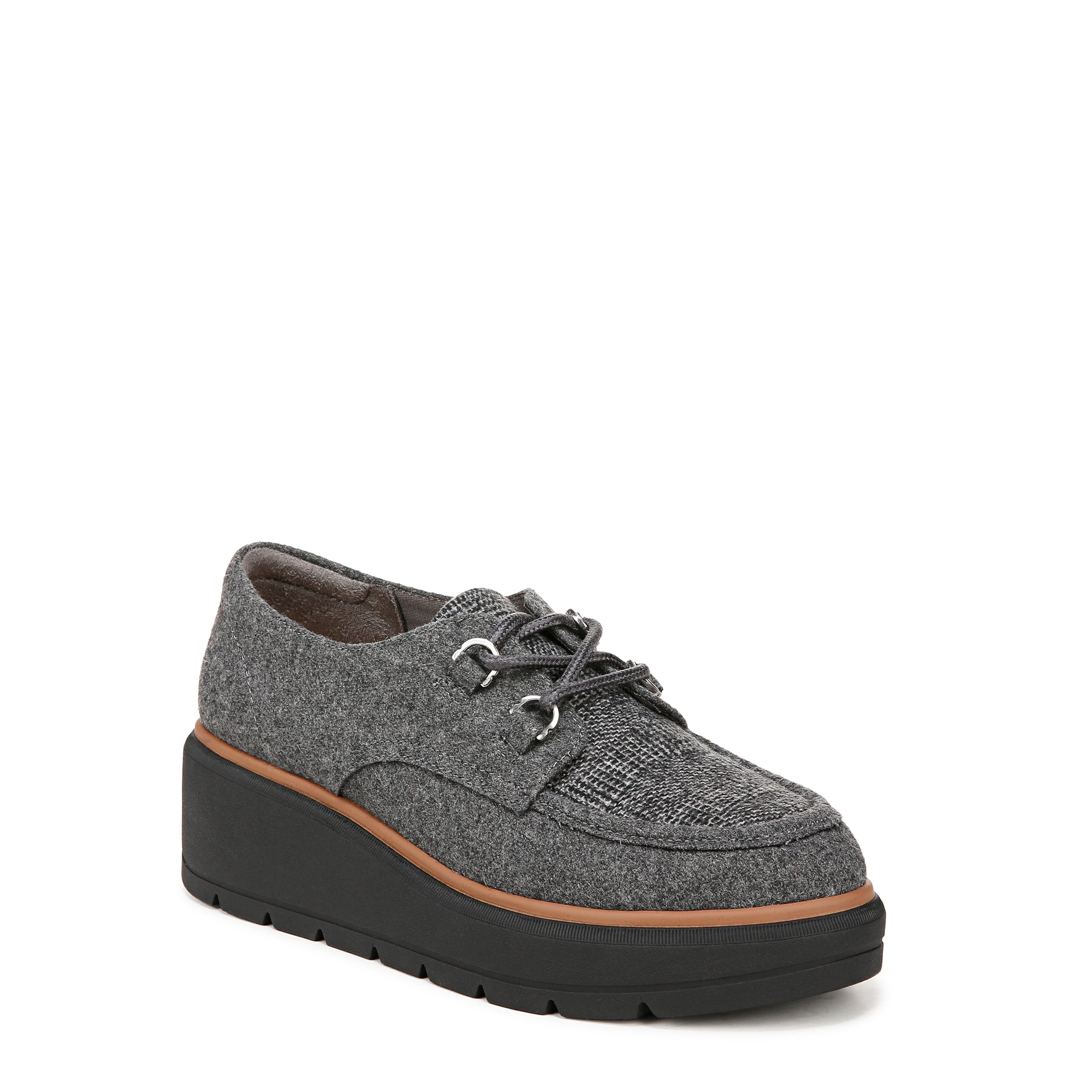 Dr. Scholl's Womens Nice Day Max Oxford Charcoal - Walmart.com