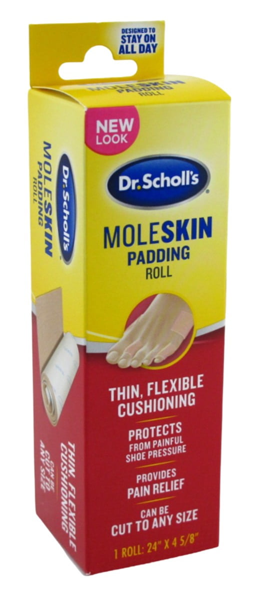 Dr. Scholls Moleskin Padding Roll (24In X 4 5/8 Pieces) (Pack of 3 ...