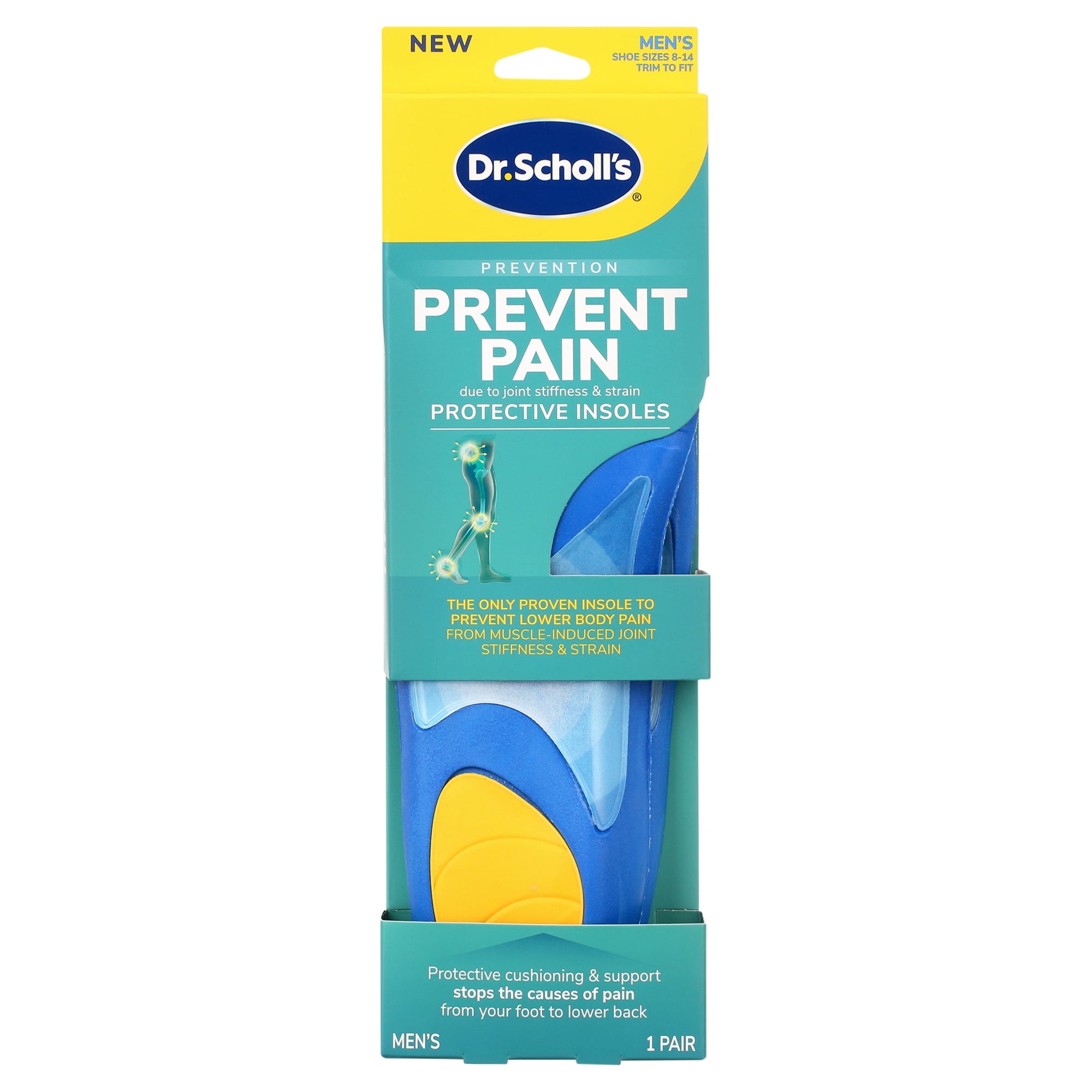 Dr. Scholls Prevent Pain Protective for Men Insoles, 1 Pair, 2 Pack ...