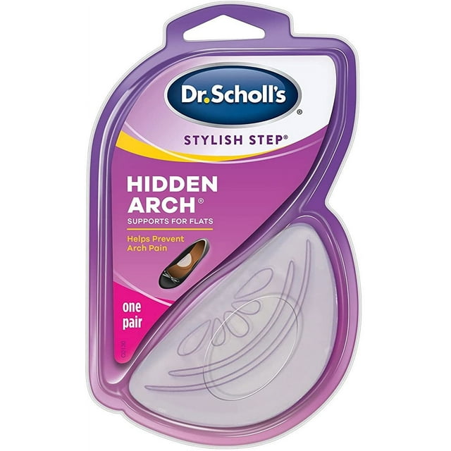 Dr Scholls Stylish Step Hidden Arch Support Gel Cushion Insole Pads For Womens Flats Shoes