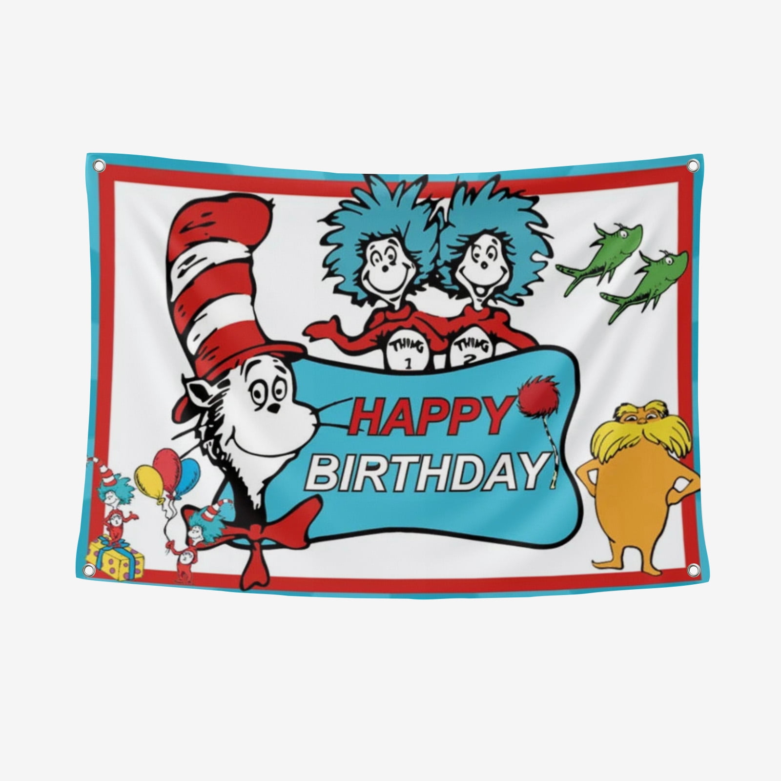 Dr.Seuss 3.28*4.92FT/100*150CM Banner Background Backdrop - Walmart.com