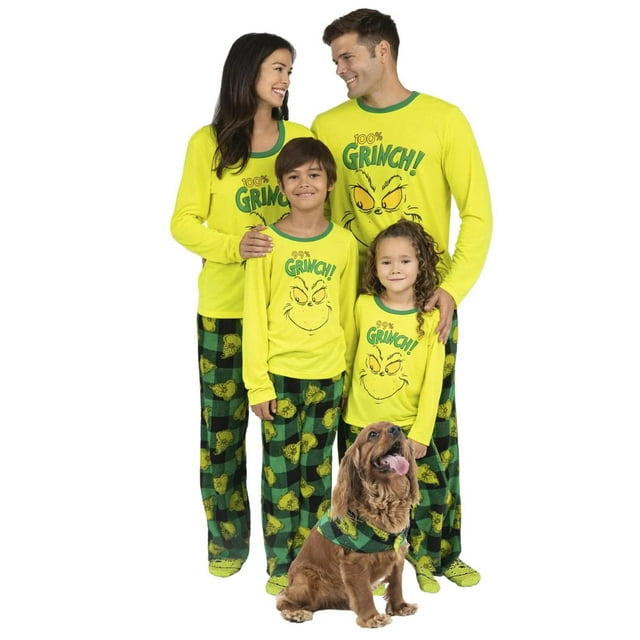 Dr. Seuss Grinch Family Matching Pajama Set for Boys/Girls, Unisex Kids ...