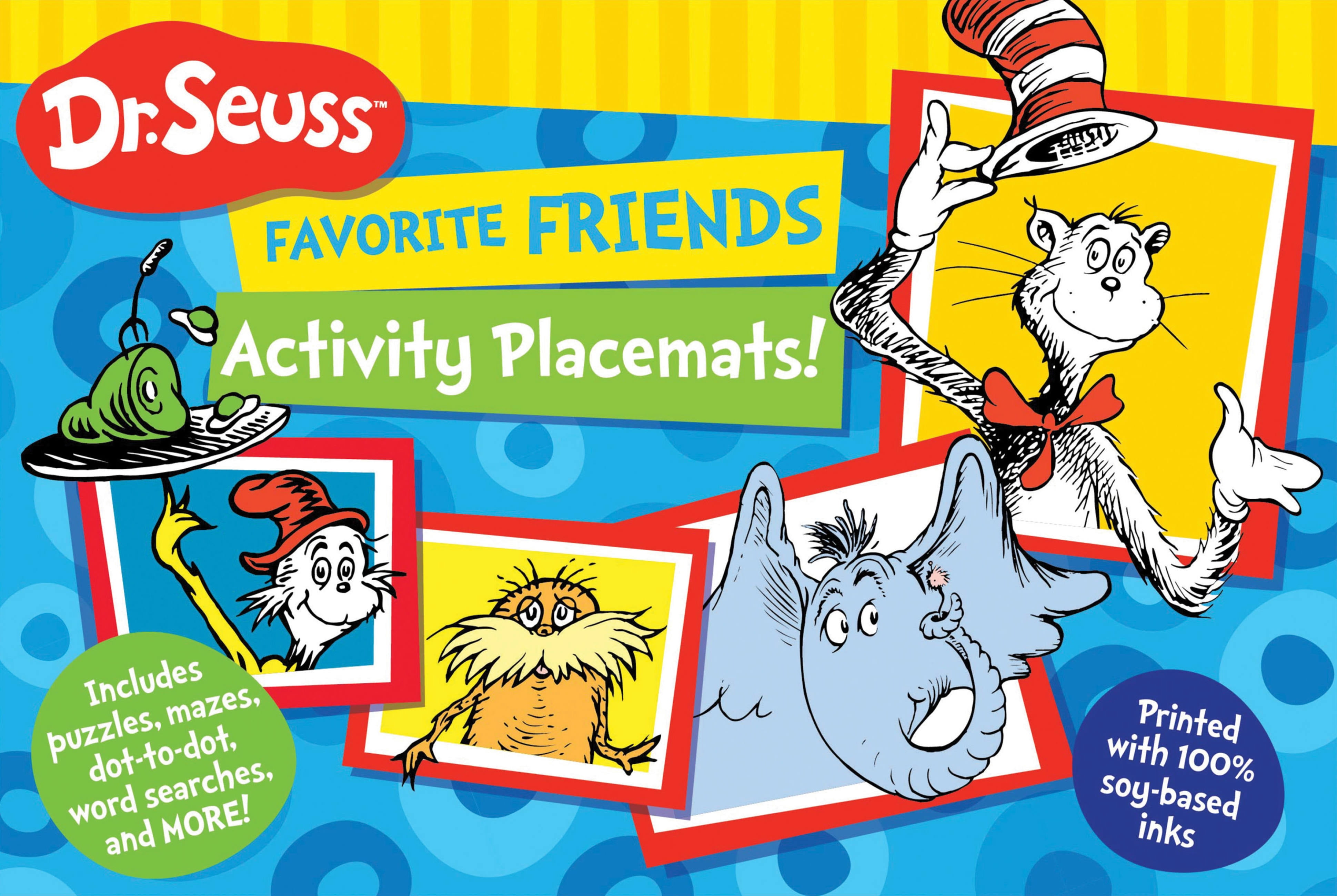 Dr. Seuss Activity Books: Dr. Seuss Favorite Friends Activity Placemats ...