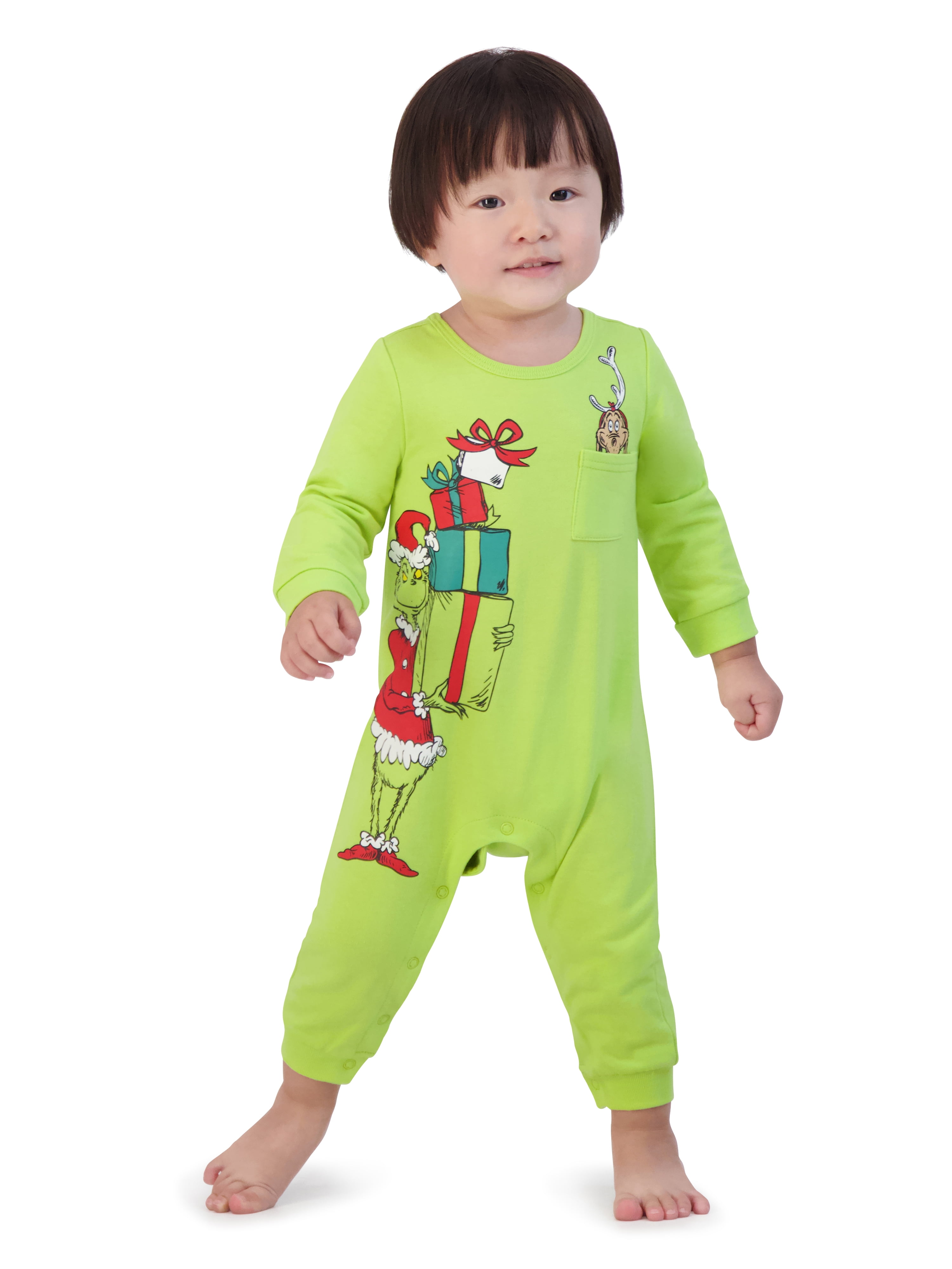 Dr.Seuss Baby Boy Grinch Printed Coverall, Sizes 0-24 Months - Walmart.com