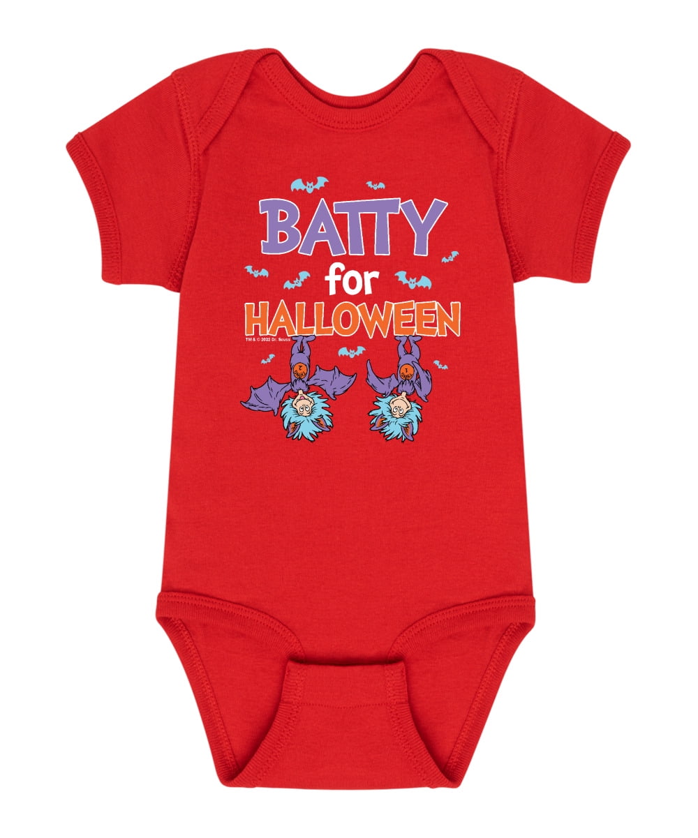 Dr. Seuss - Batty For Halloween Thing 1 and Thing 2 - Infant Baby One ...