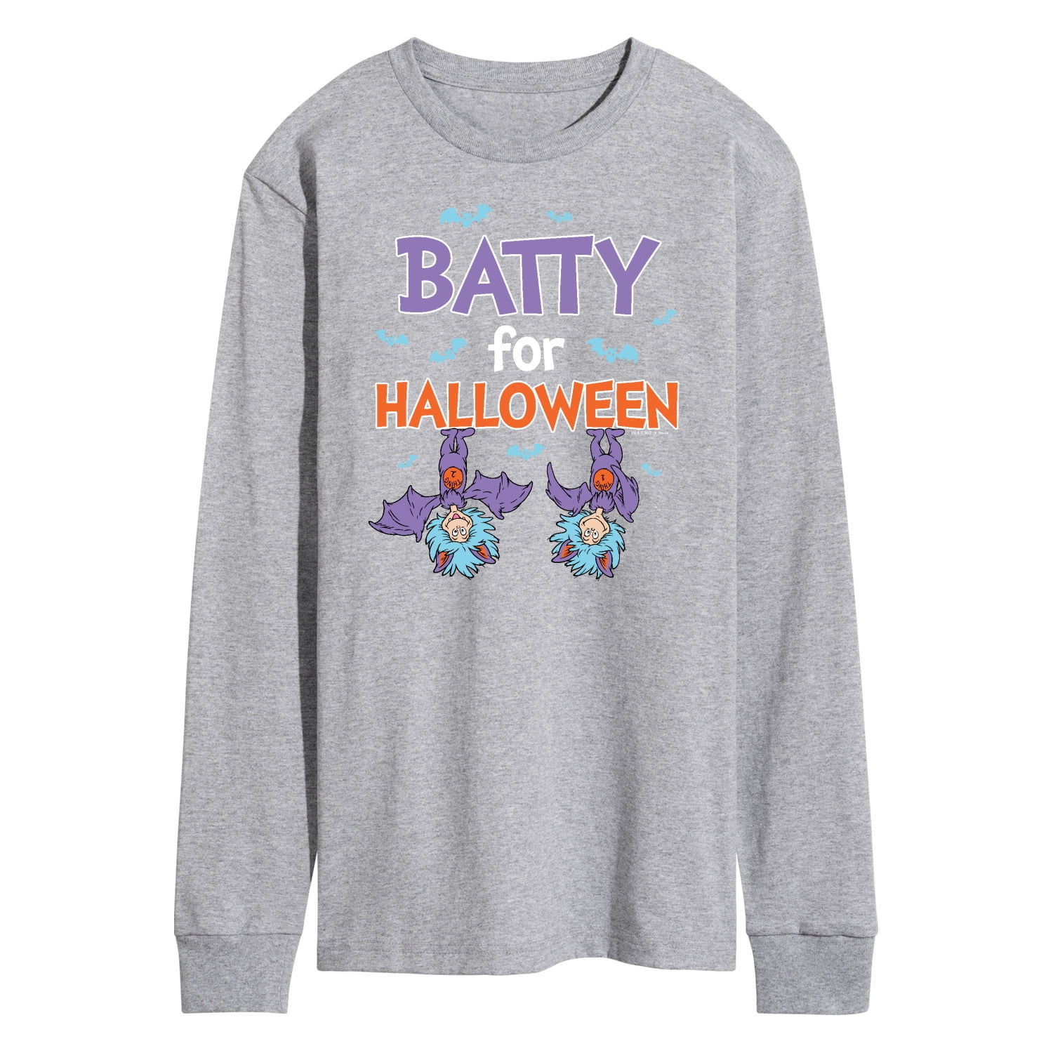 Dr. Seuss - Batty For Halloween Thing 1 and Thing 2 - Men's Long Sleeve ...