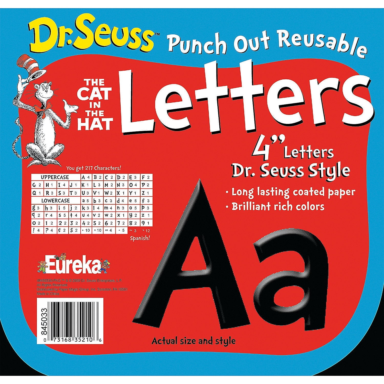 Dr. Seuss Black Bulletin Board Letters & Numbers - 217 Pc. - Walmart.com