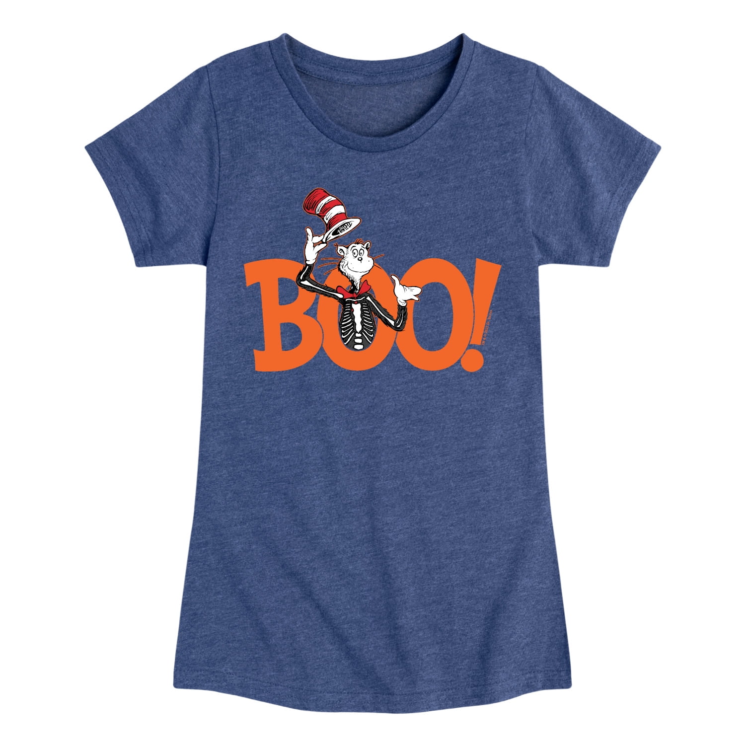 Dr. Seuss - Boo Cat - Toddler And Youth Girls Short Sleeve Graphic T ...