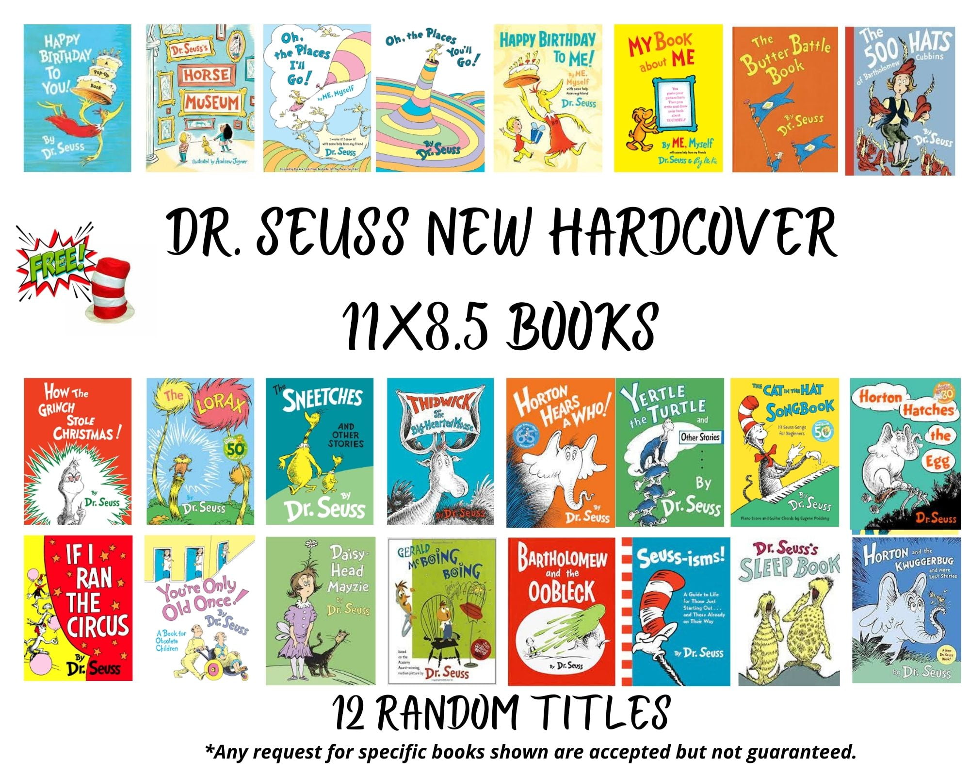 Dr. Seuss Book Set With FREE HAT - Walmart.com