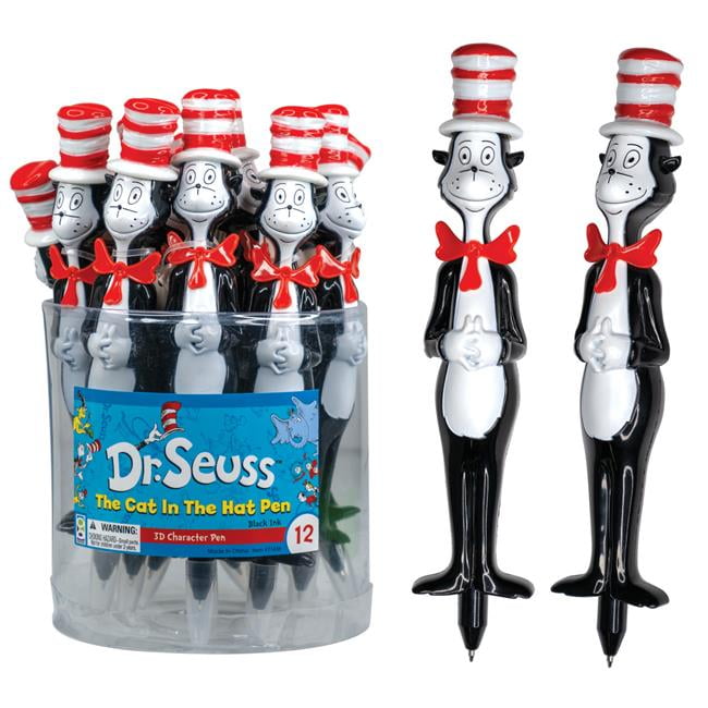Dr. Seuss Cat in the Hat Pens, Black Ink - Case of 144 - Walmart.com