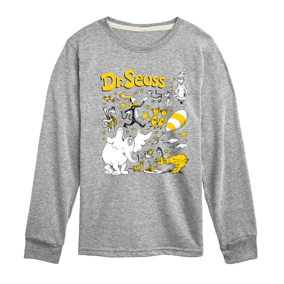 Dr. Seuss - Chara Grid - Youth Boys Long Sleeve Graphic T-Shirt ...