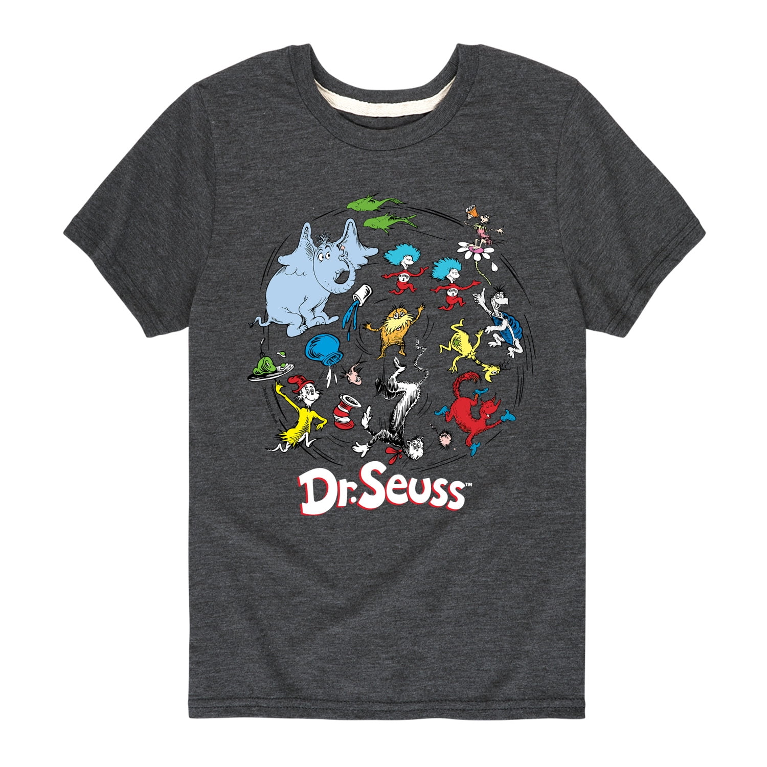 Dr. Seuss - Character Collage - Youth Boys Short Sleeve Graphic T-Shirt ...