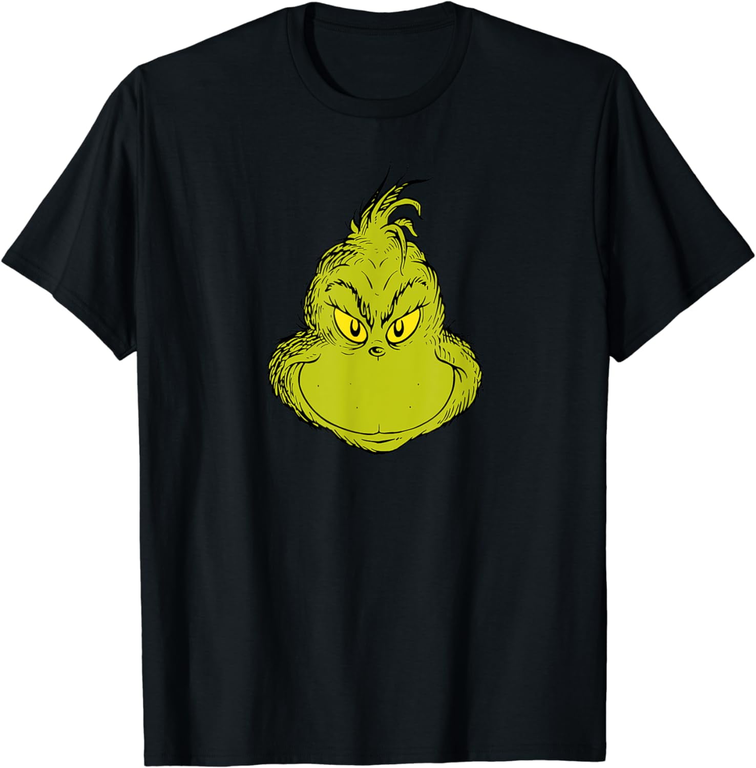 Dr. Seuss Classic Grinch Face T-shirt T-Shirt - Walmart.com