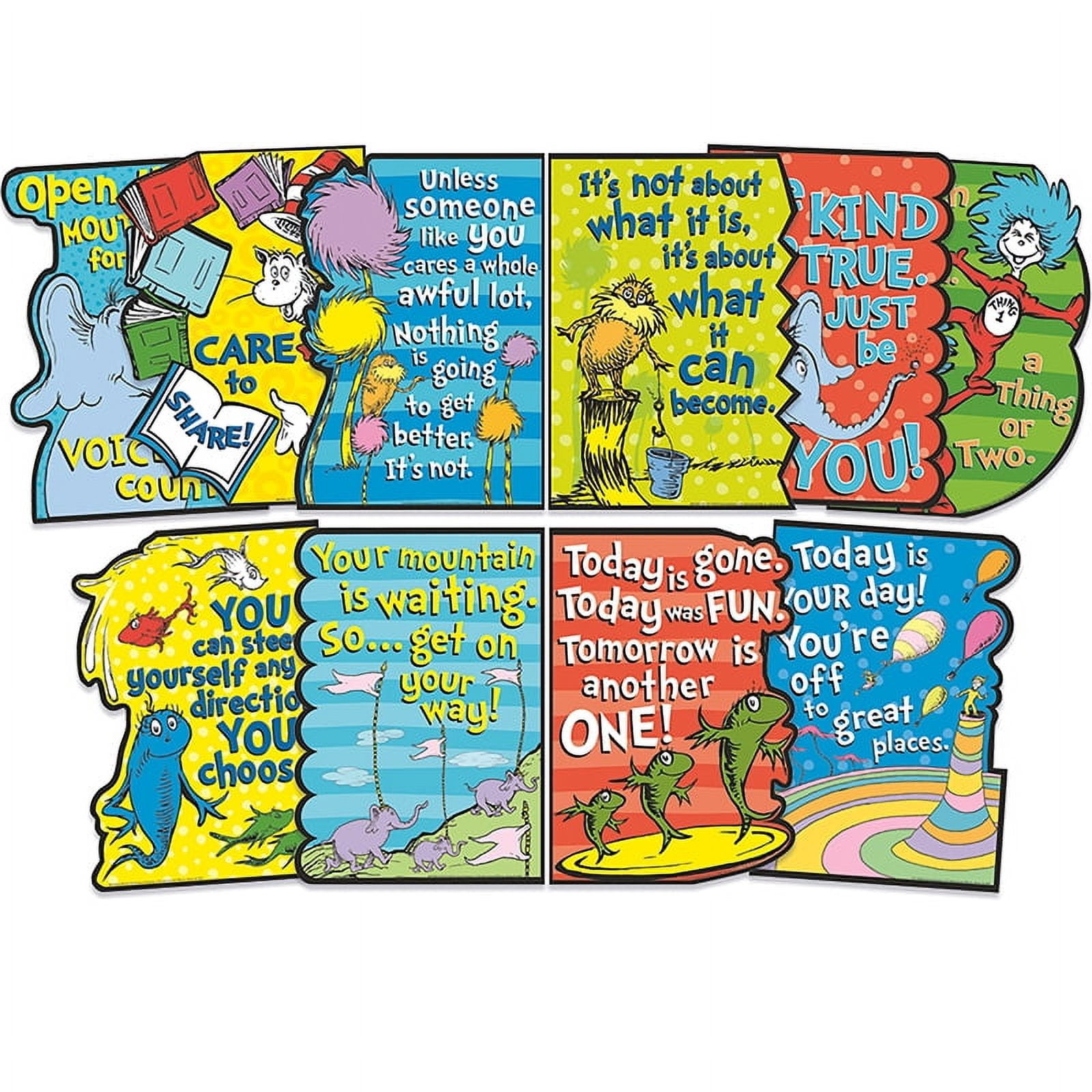 Dr. Seuss Die-Cut Poster Set | Bundle of 2 Sets - Walmart.com