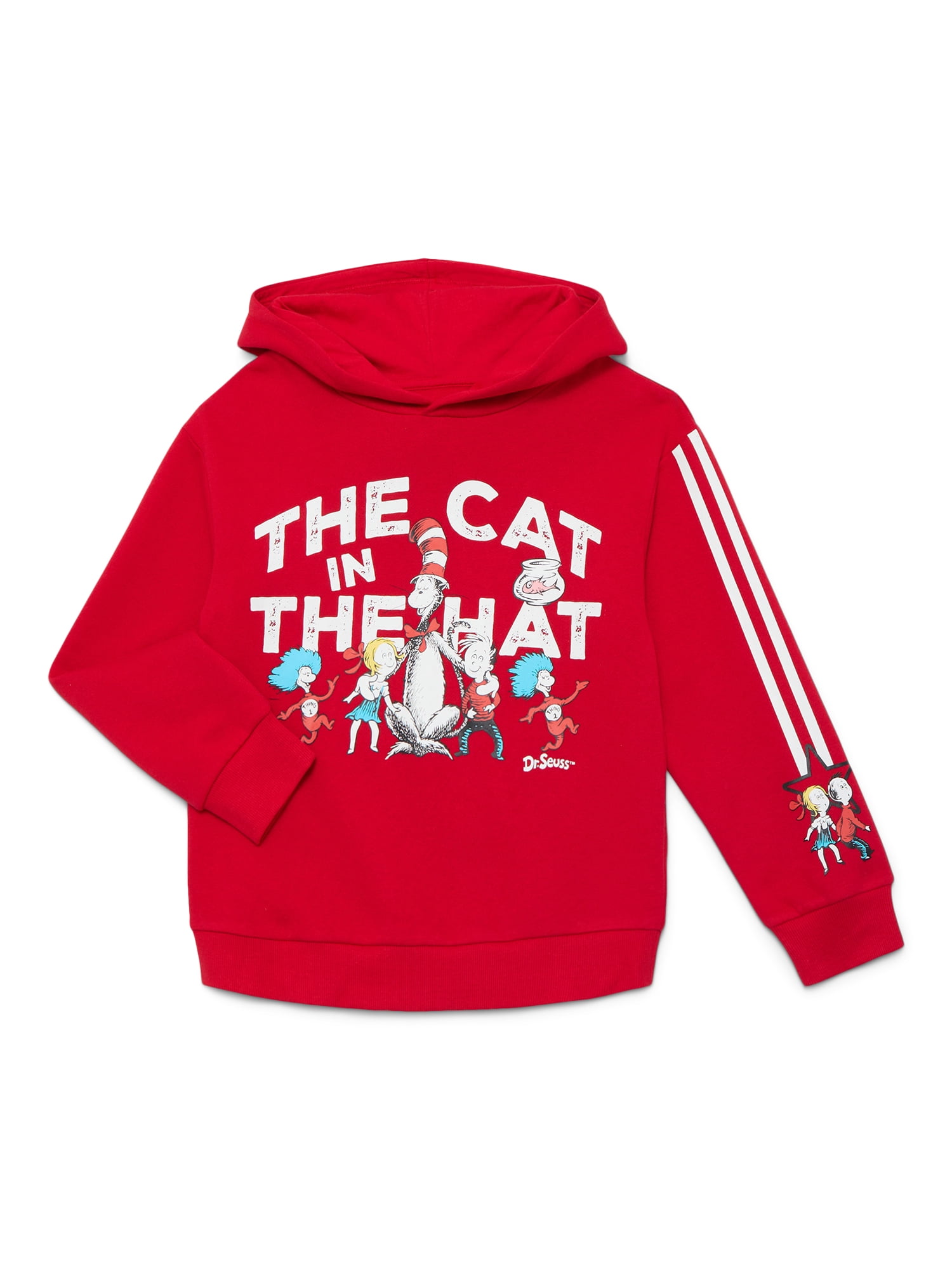 Dr. Seuss Girls and Big Girls Cat in the Hat Graphic Hoodie, Sizes 4-16 ...