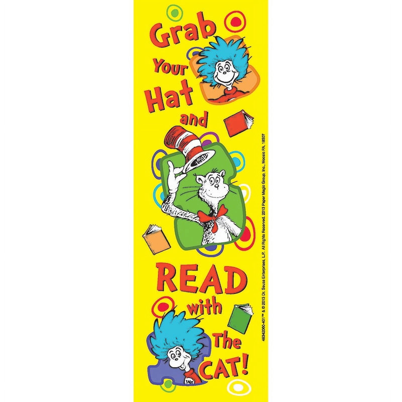 Dr. Seuss Grab Your Hat Bookmarks, Pack of 36 | Bundle of 10 Packs ...