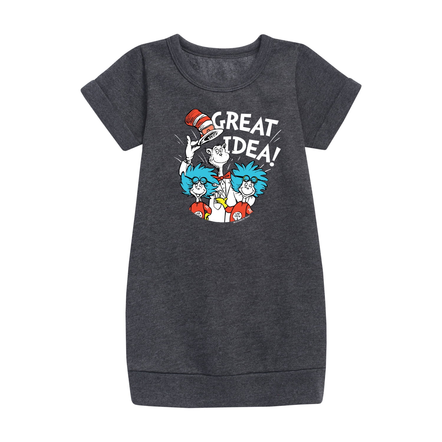 Dr. Seuss - Great Idea - Toddler And Youth Girls Fleece Dress - Walmart.com
