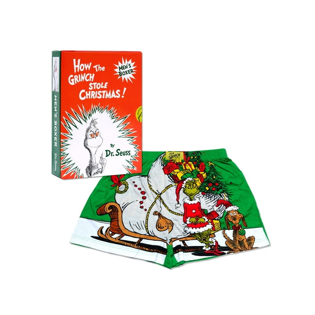 Dr. Seuss Grinch Boxers Shorts, Men's Slim Fit Grinchmas Christmas ...