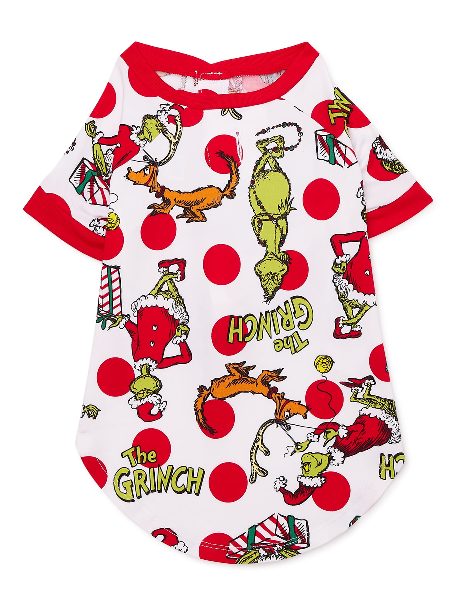 Dr. Seuss Grinch Pet Matching Holiday Family Pajama Top, Sizes XS-2XL ...