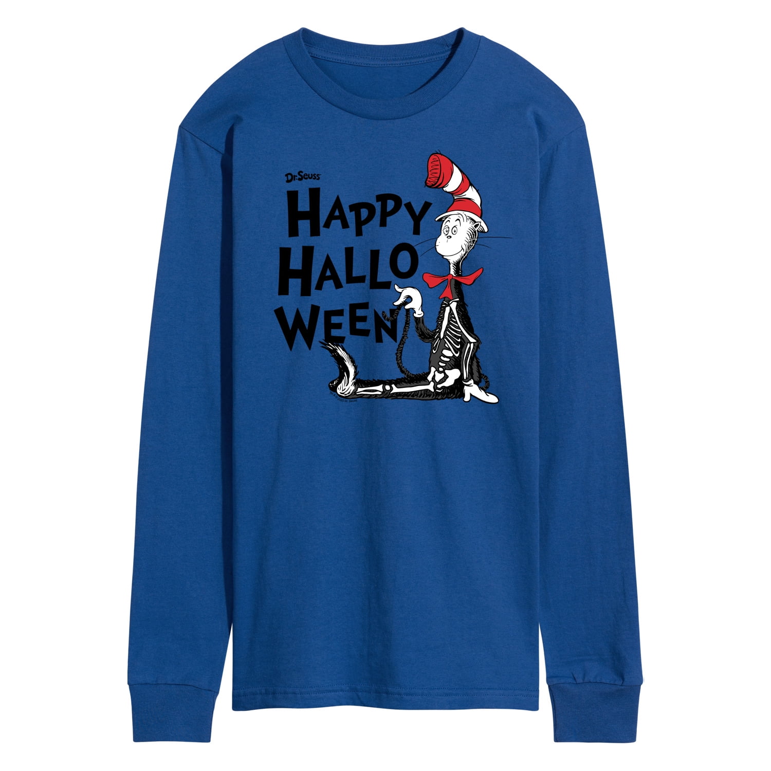 Dr. Seuss - Happy Halloween Skeleton Cat - Men's Long Sleeve T-Shirt ...