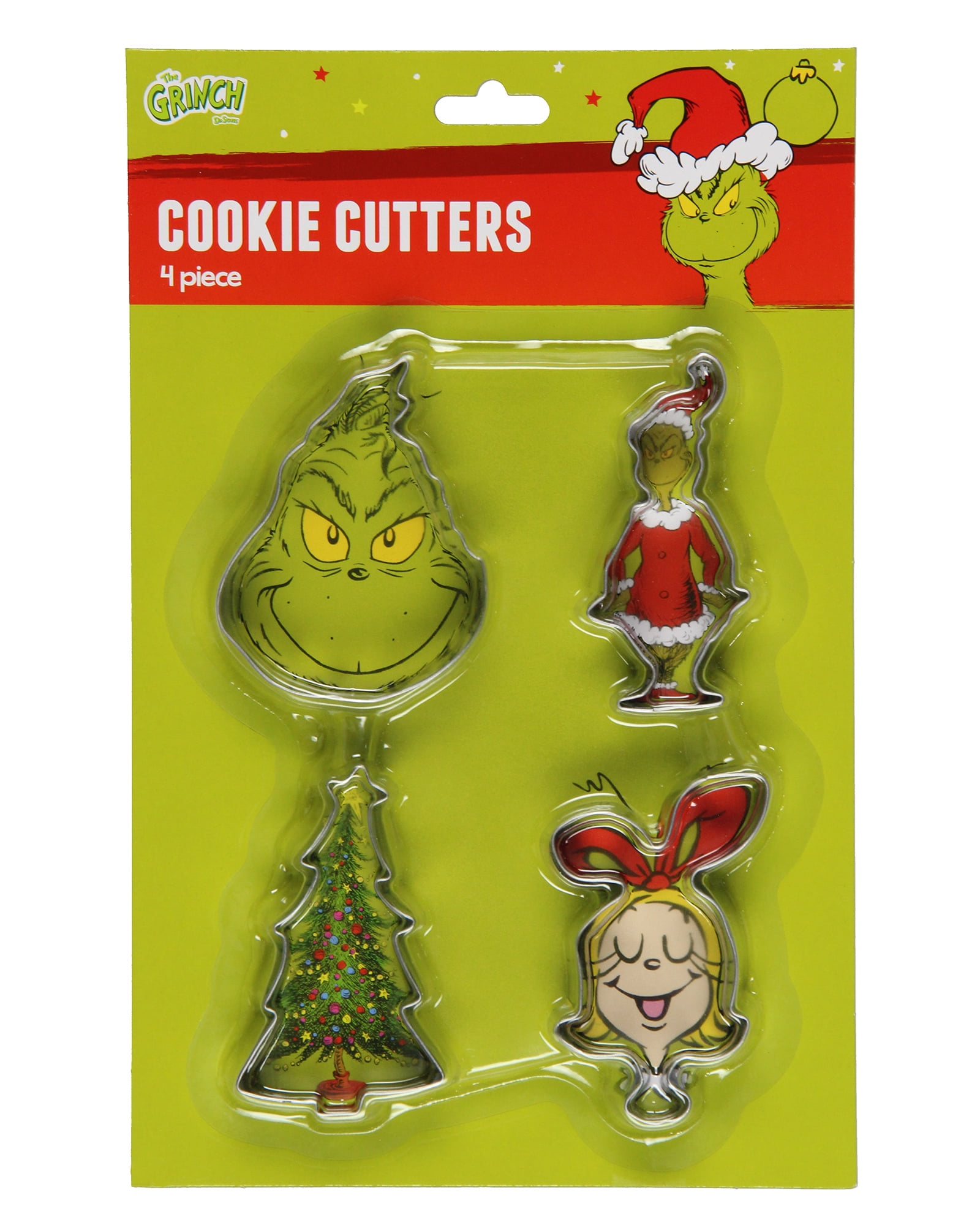 Dr Seuss How The GRINCH Stole Christmas Character Shape 4-Piece Holiday ...