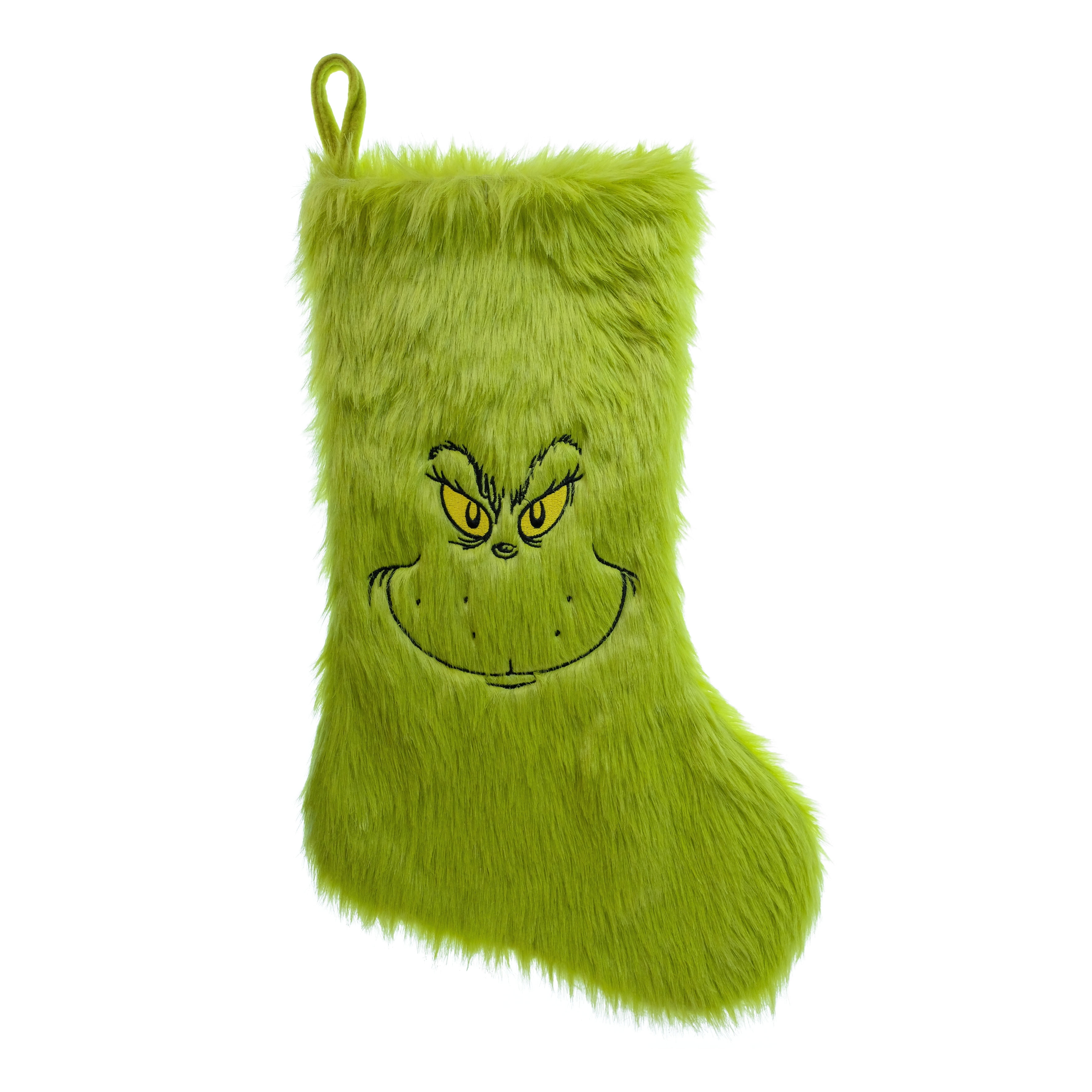 Dr. Seuss' How The Grinch Stole Christmas Furry Green Grinch Face 20 ...