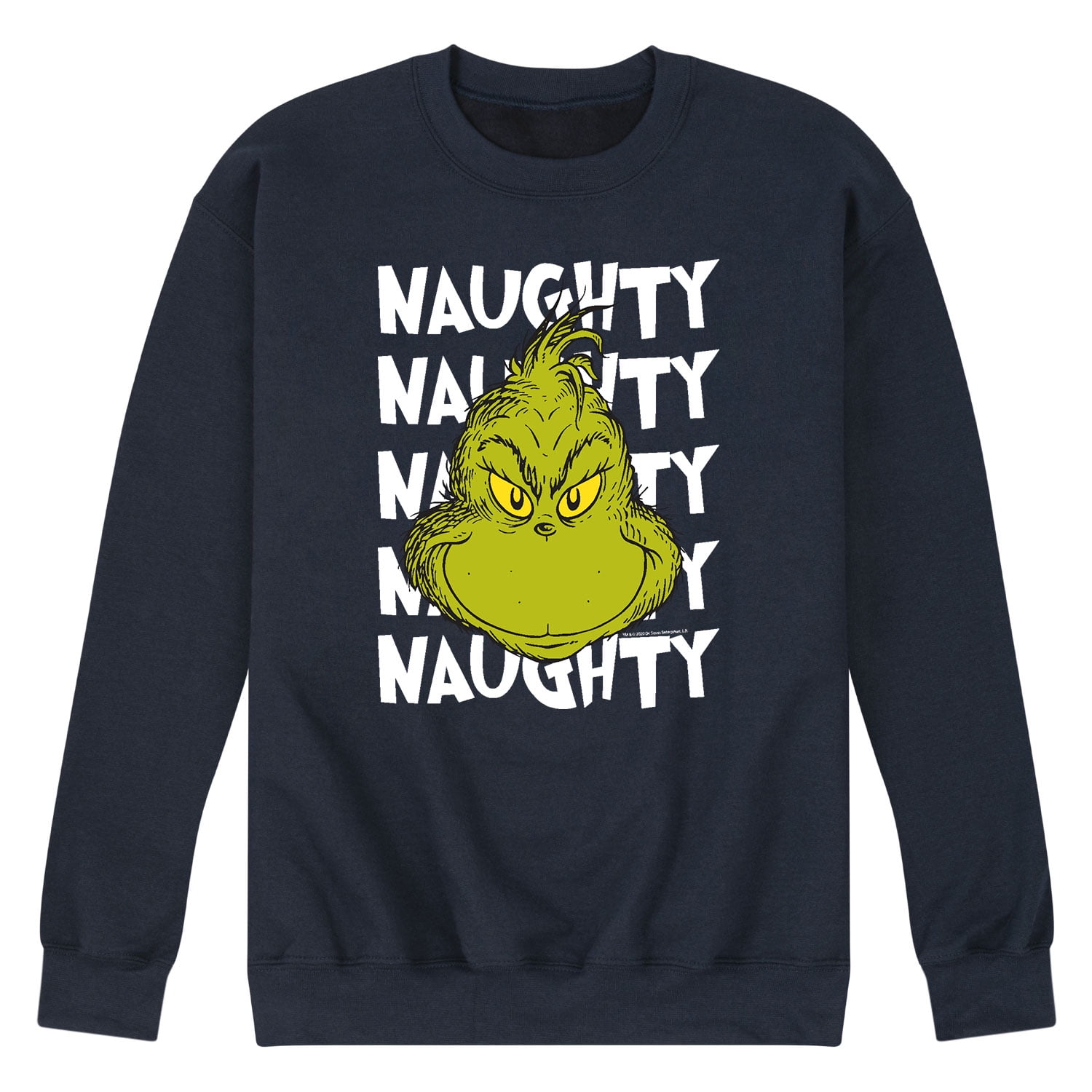Dr. Seuss - How The Grinch Stole Christmas - Men's Crew Neck Fleece ...
