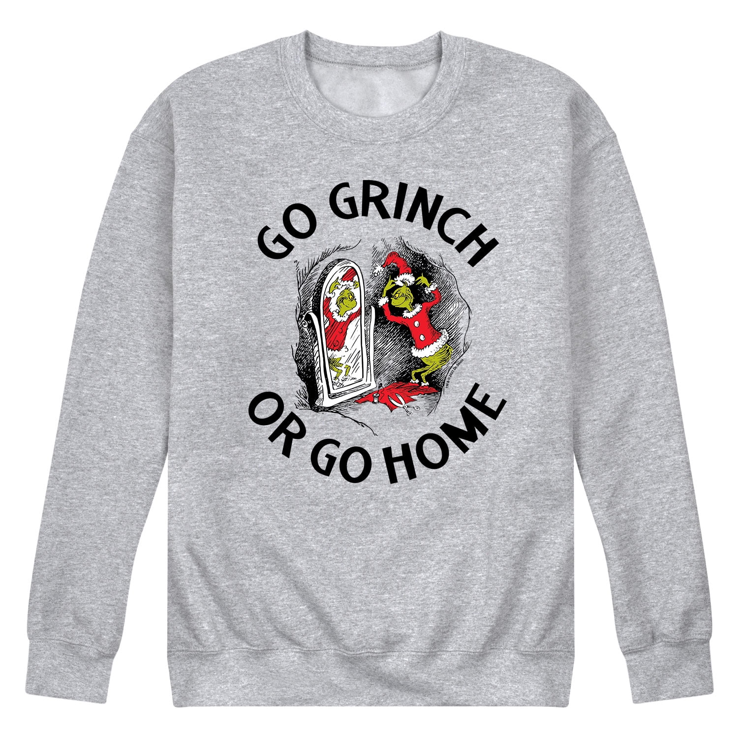 Dr. Seuss - How The Grinch Stole Christmas - Men's Crew Neck Fleece ...