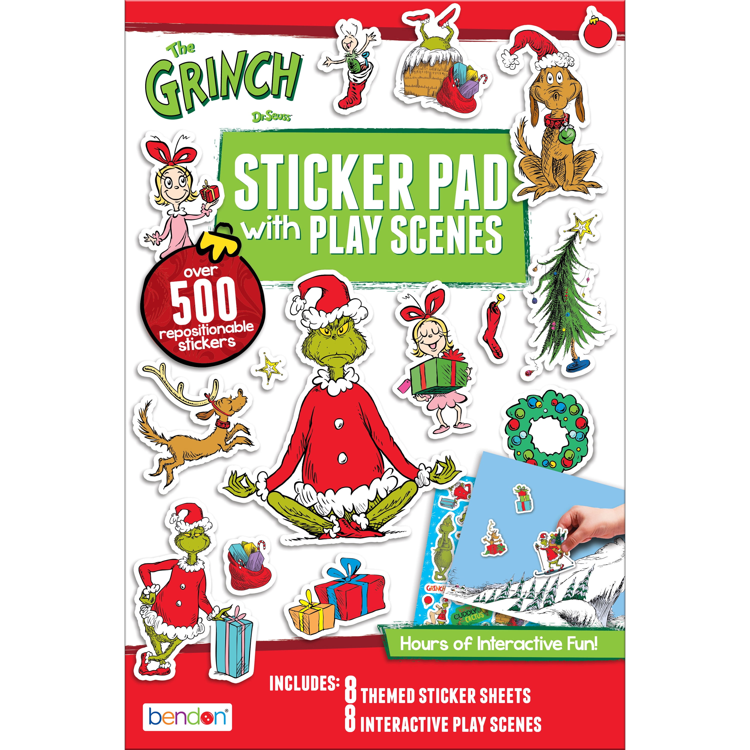 Dr. Seuss How The Grinch Stole Christmas Sticker Pad with Play Scenes ...