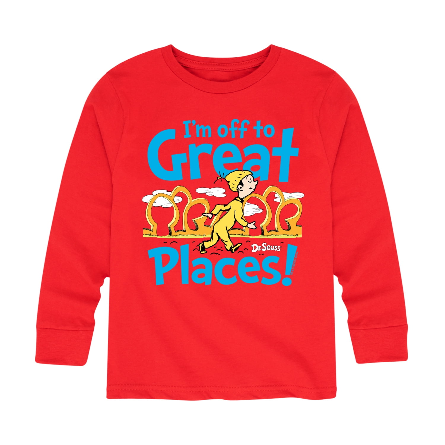 Dr. Seuss - I'm Off To Great Places - Toddler And Youth Long Sleeve ...