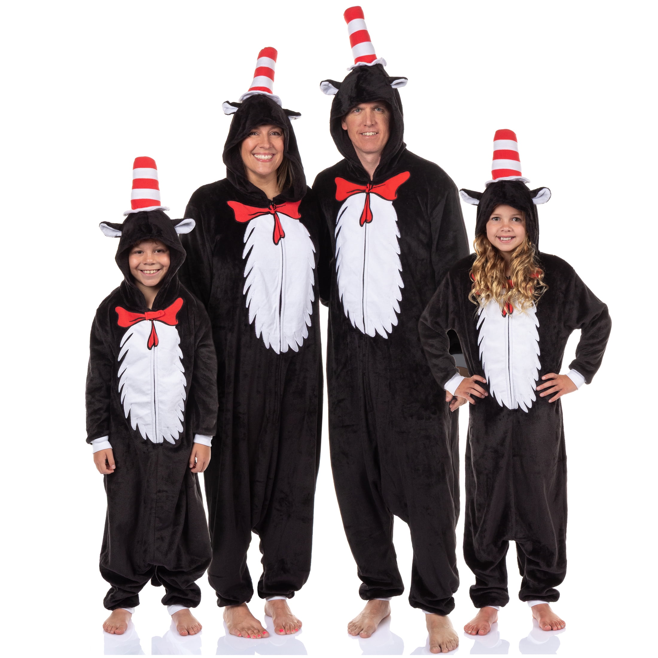Dr. Seuss Kids' The Cat in the Hat Kigurumi Hooded Union Suit Costume ...
