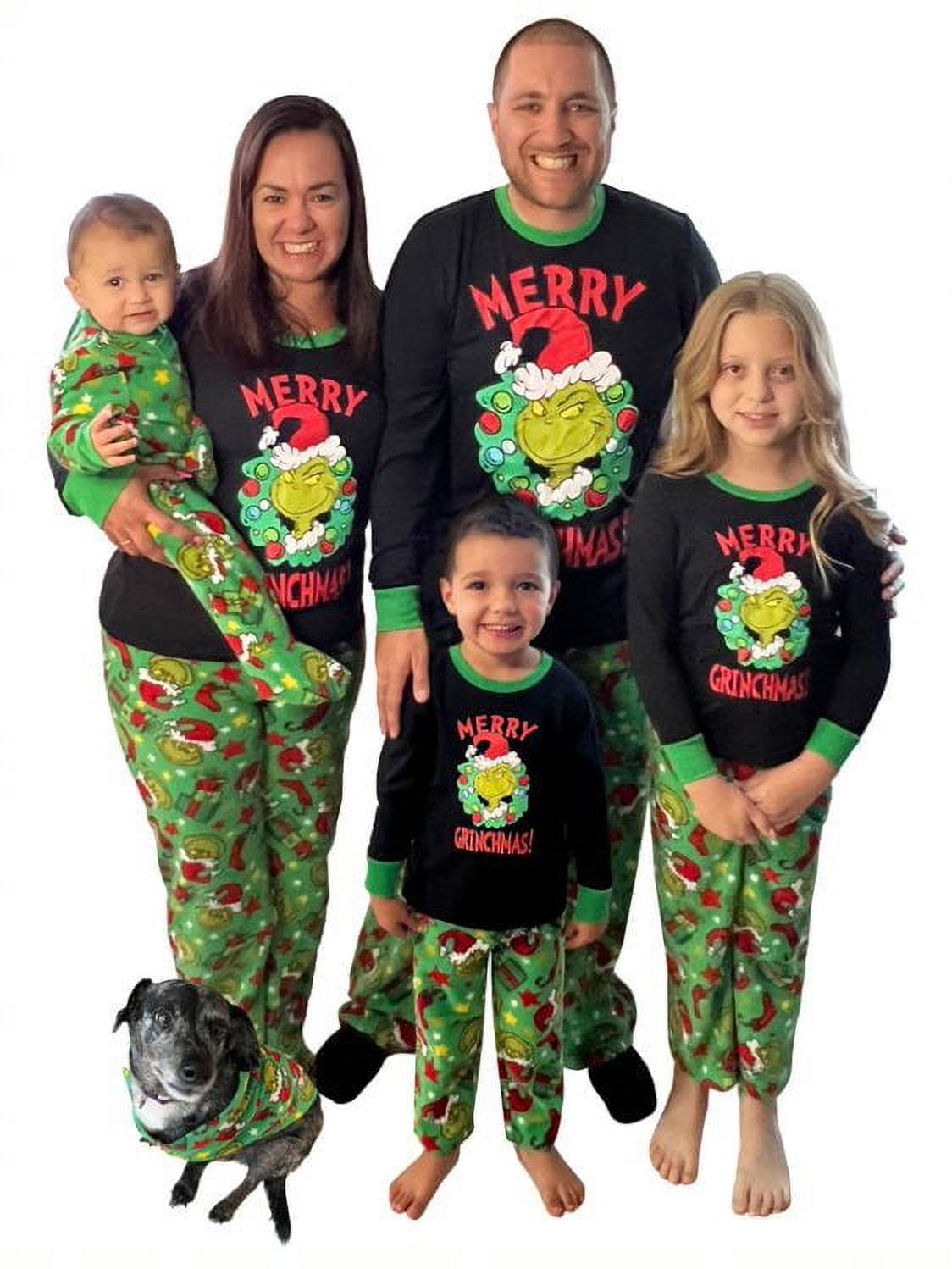 Dr. Seuss The Grinch 2-Piece Family Matching Christmas Pajamas Set for ...