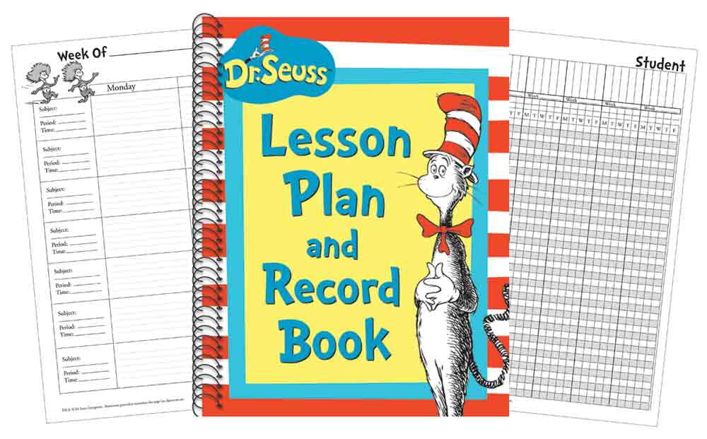 Cat in Hat Lesson Pln/Rec. Book Lesson Plan Books - Walmart.com